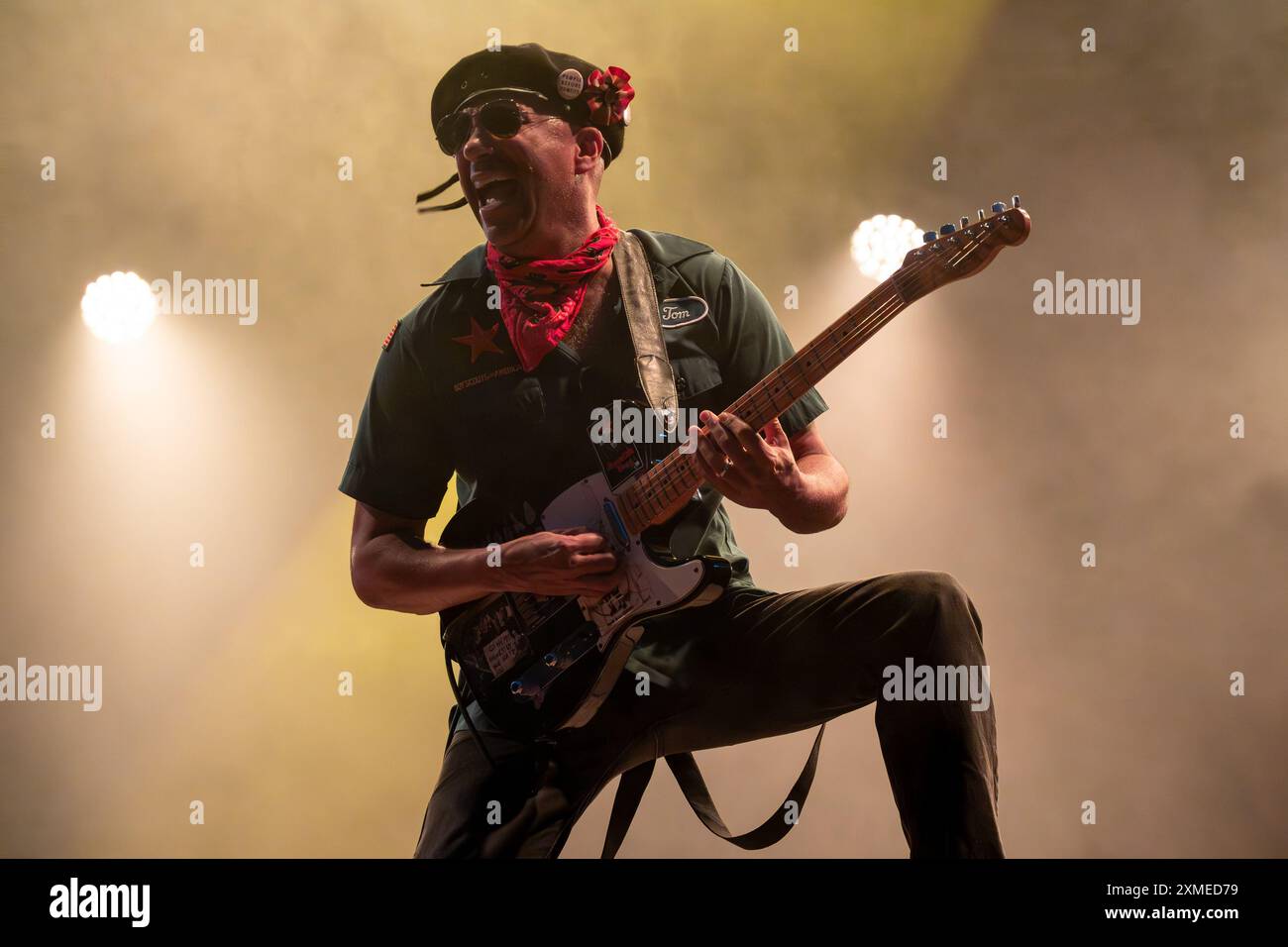 Tom Morello, stage name of Thomas Baptiste Morello, during his live ...