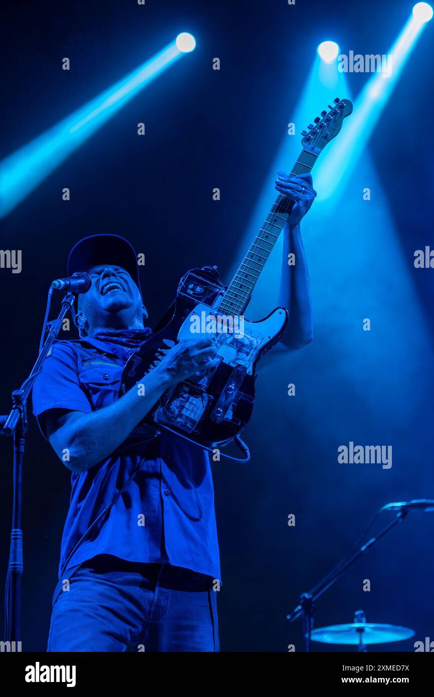 Tom Morello, stage name of Thomas Baptiste Morello, during his live ...