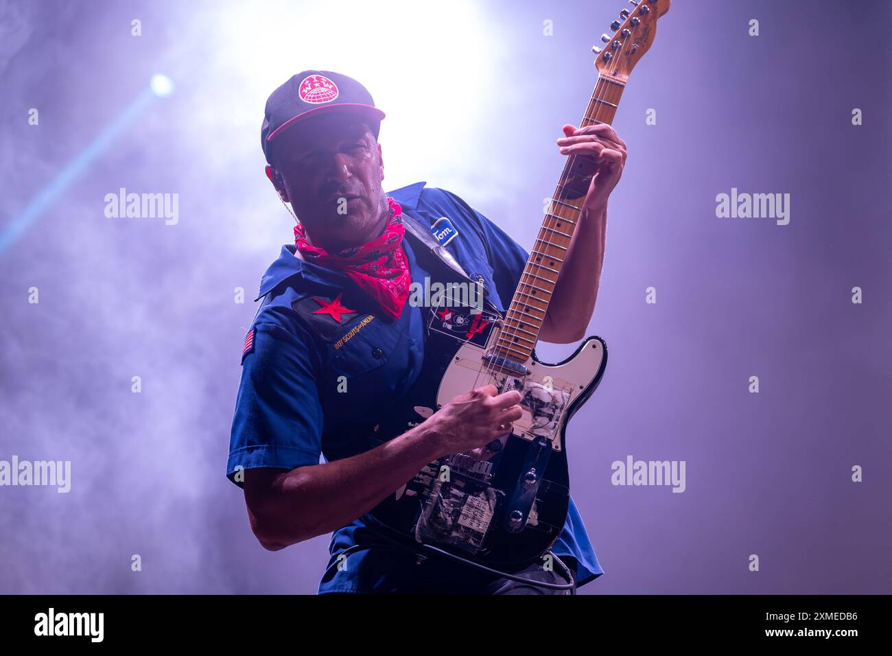 Tom Morello, stage name of Thomas Baptiste Morello, during his live ...