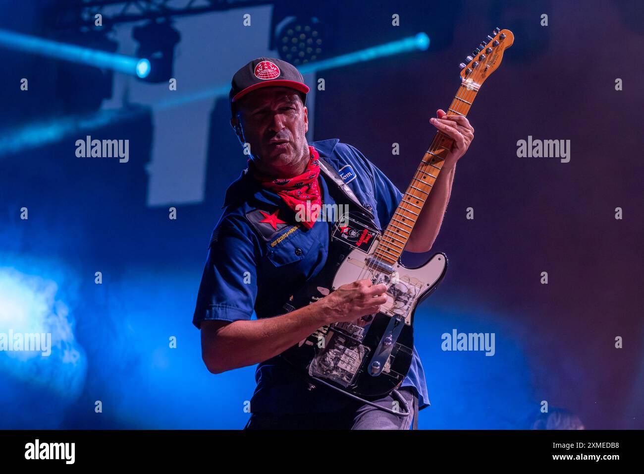 Tom Morello, stage name of Thomas Baptiste Morello, during his live ...