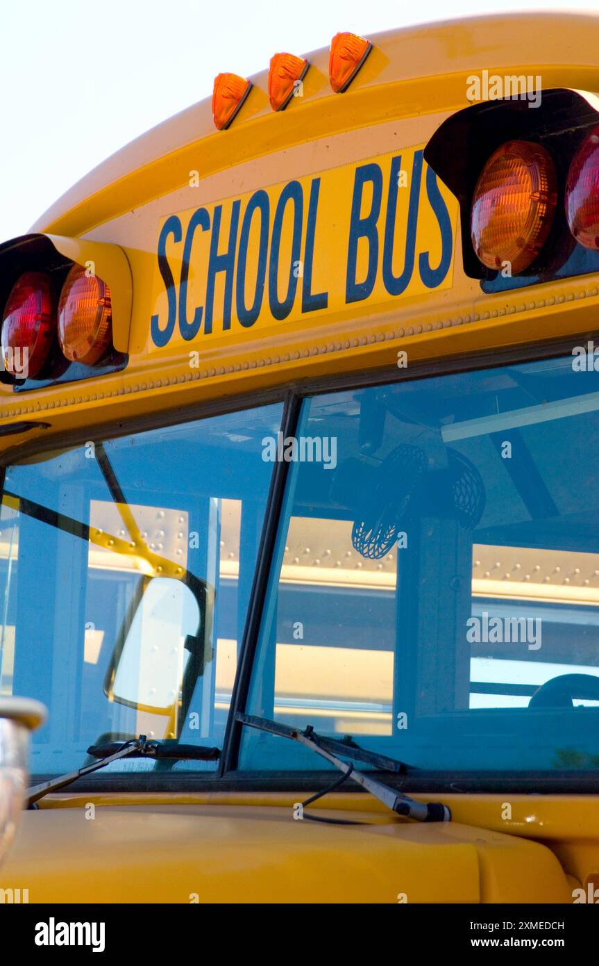 COLORADO, USA: School buses sit prepared in a depot to await the start ...