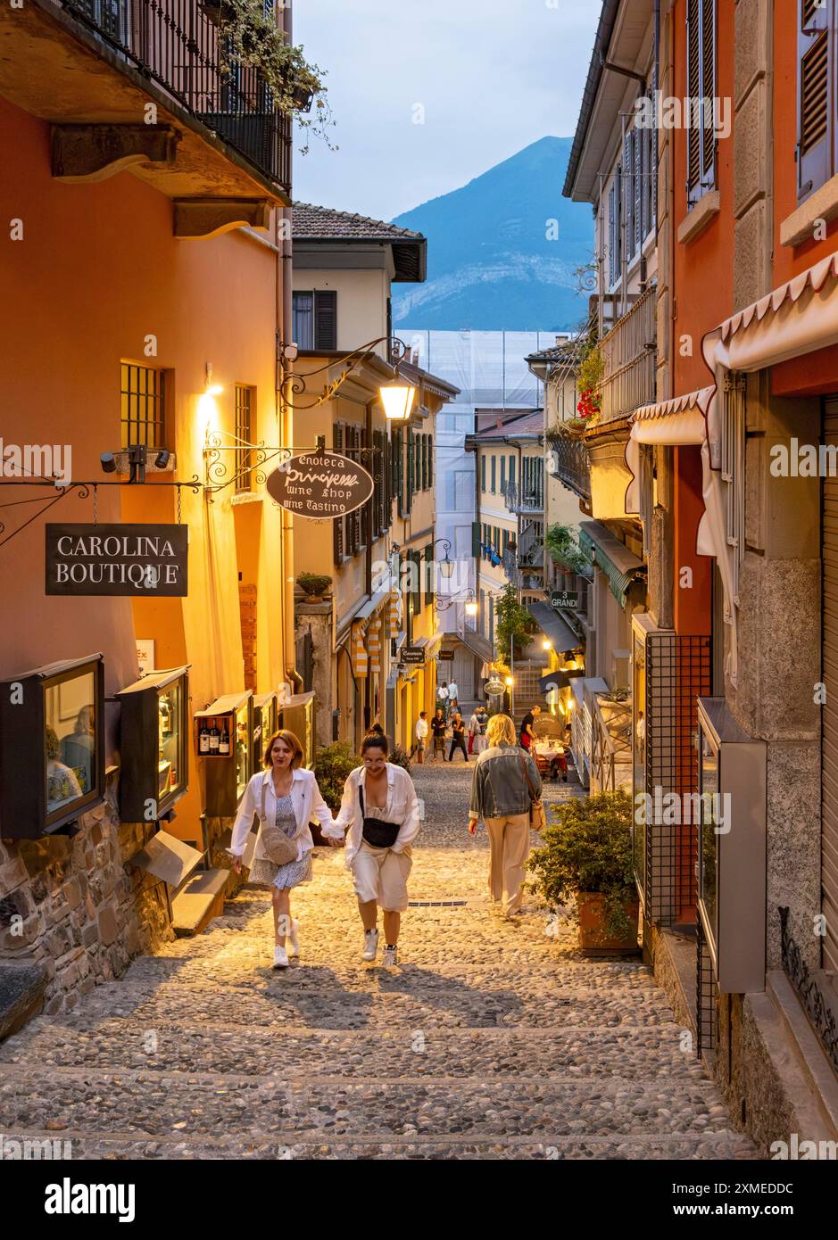 Salita Serbelloni street, Bellagio, Lake Como, Italy Stock Photo - Alamy
