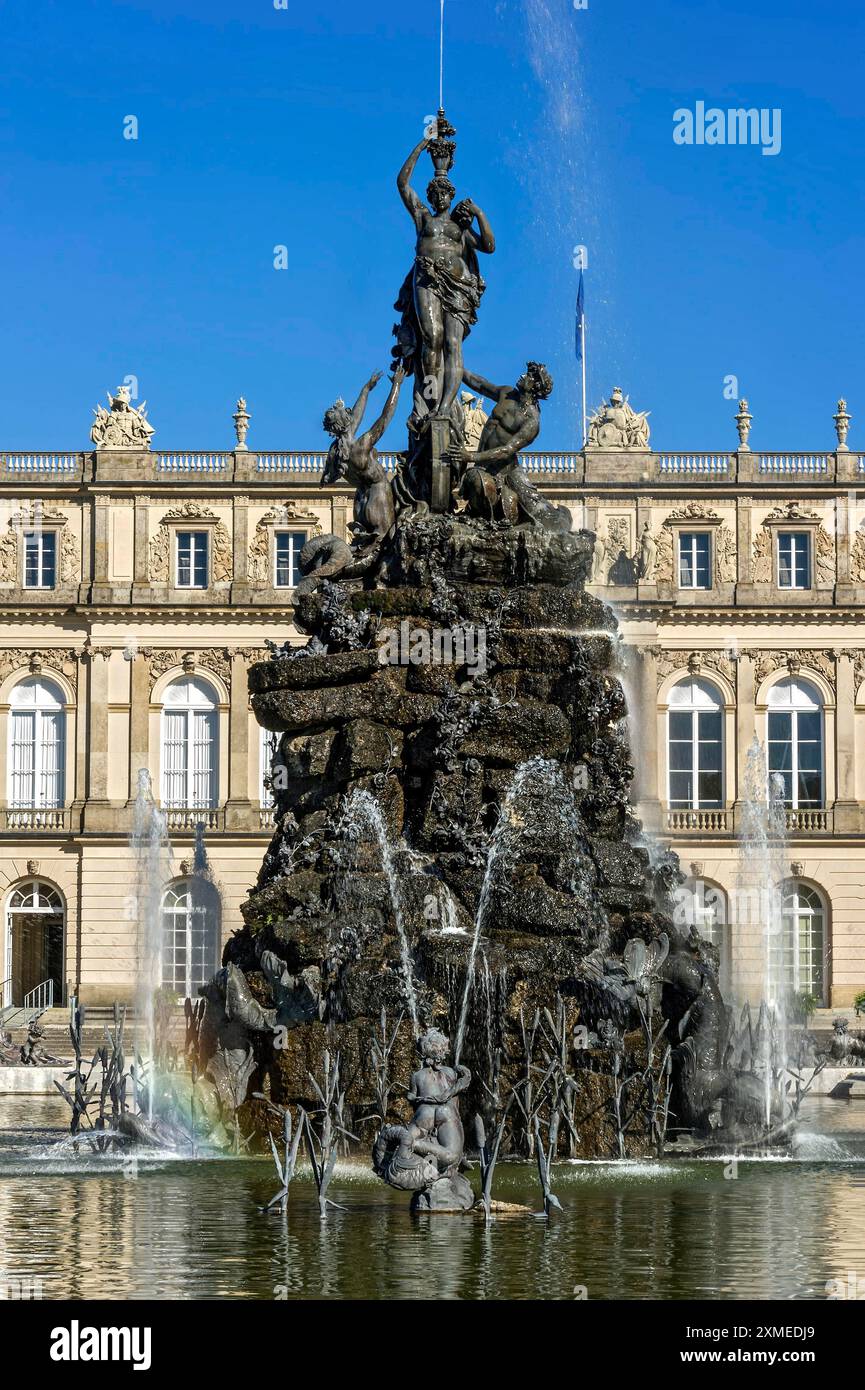 Fountain figure of the goddess Fortuna on the wheel of fortune, Fortuna ...