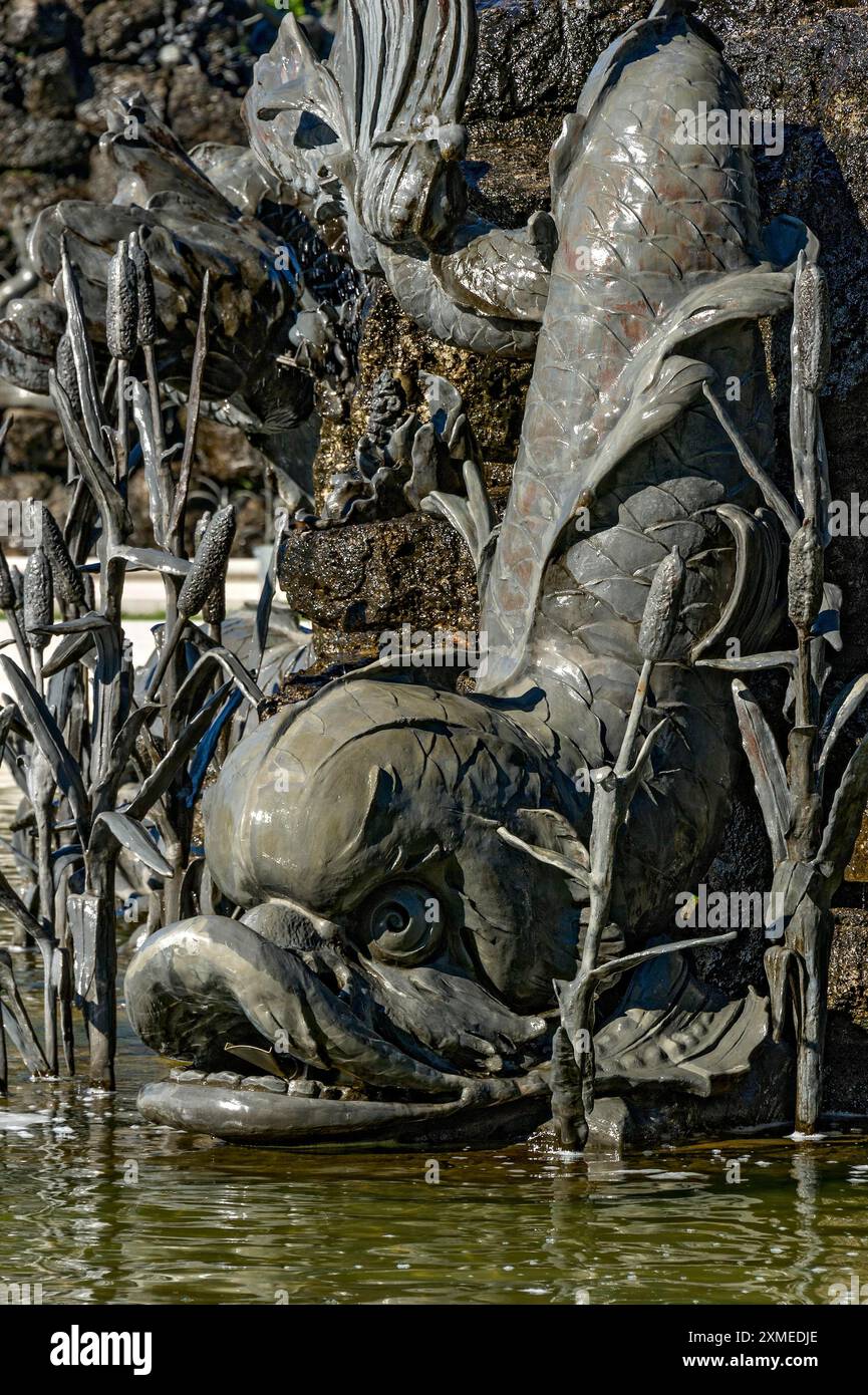 Gargoyle, fish, animal figure, Fortuna fountain, Fortuna fountain ...