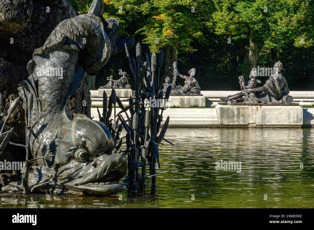 Gargoyle, fish, animal figure, Fortuna fountain, Fortuna fountain ...