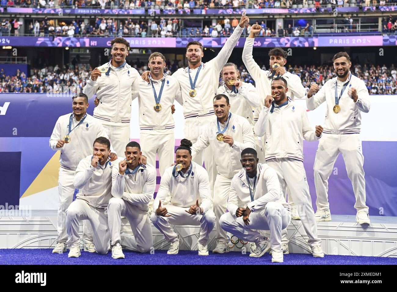 Team France Gold medal, Rugby Sevens, Men's final between France and ...