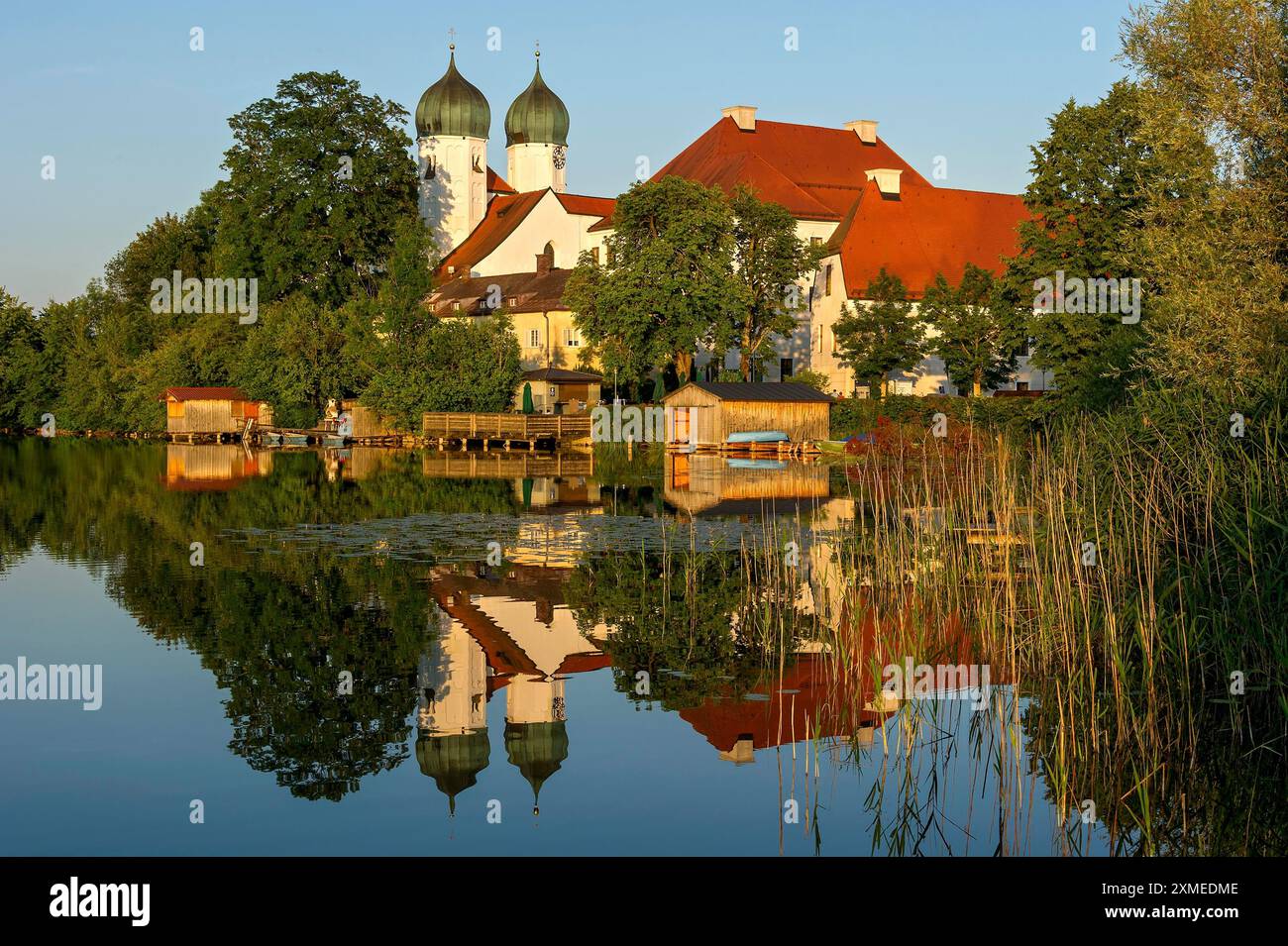 Romanesque Benedictine Abbey Seeon Monastery, monastery church St ...