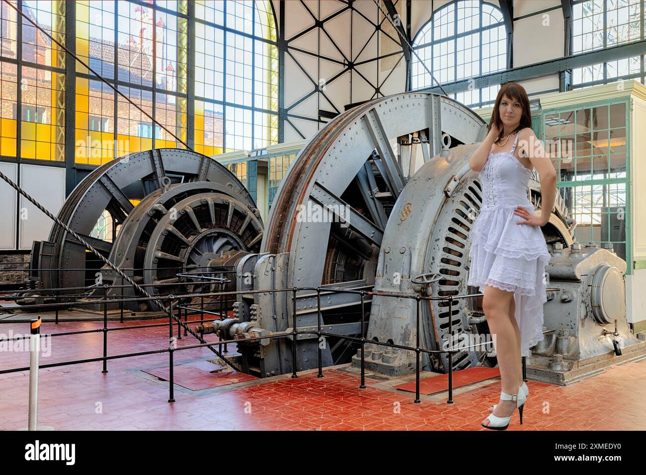 Zollern colliery machine hall with model Dortmund Germany Stock Photo ...