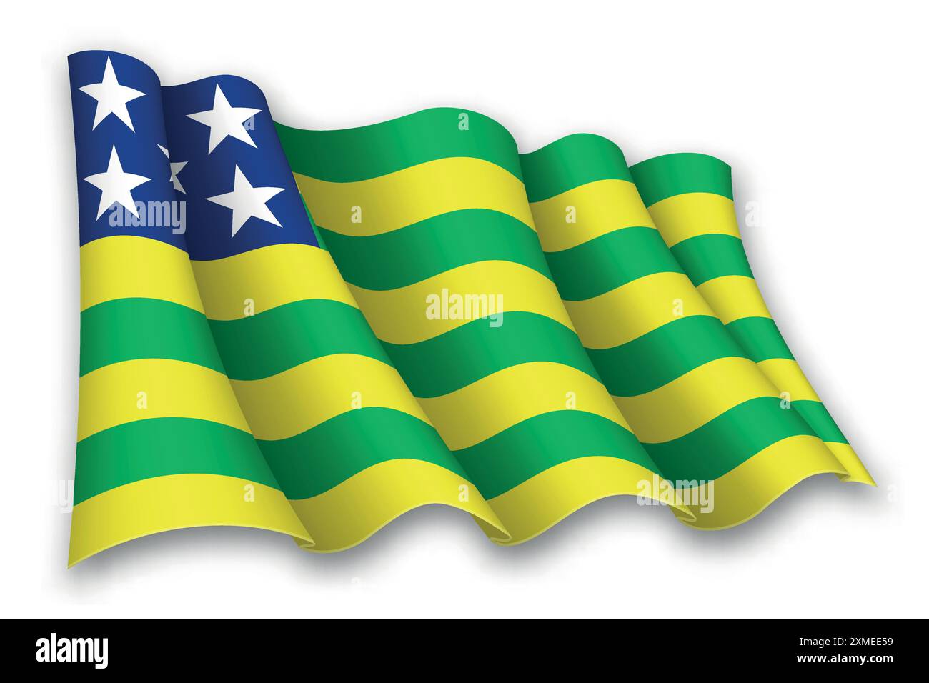 Realistic brazil country flag waving Stock Vector Images - Alamy