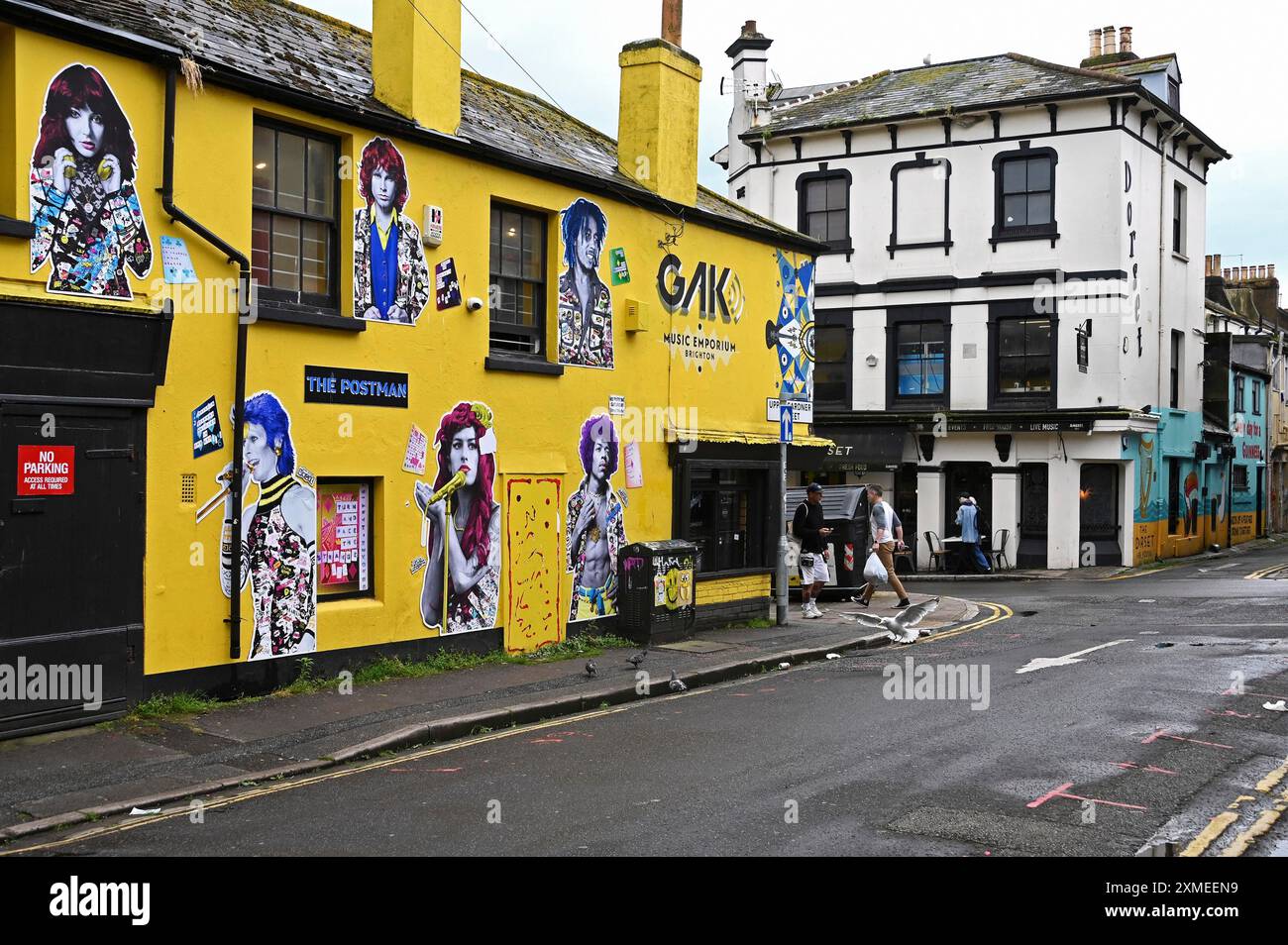 Music Emporium, building with pictures of Kate Bush, David Bowie, Jim ...