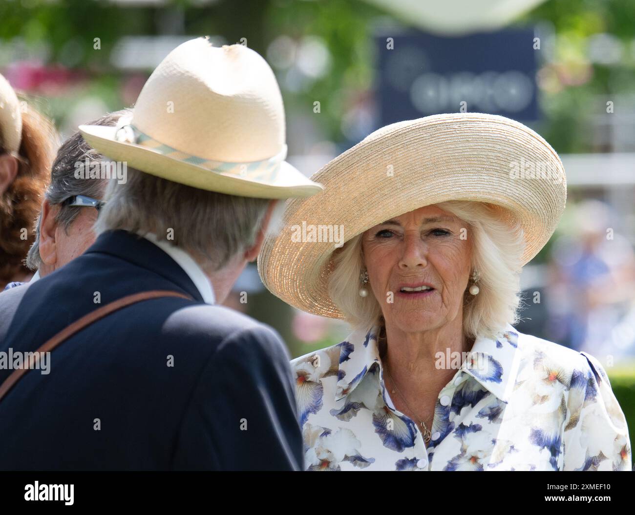 Her Majesty Queen Camilla was at Ascot Racecourse today and chatted ...