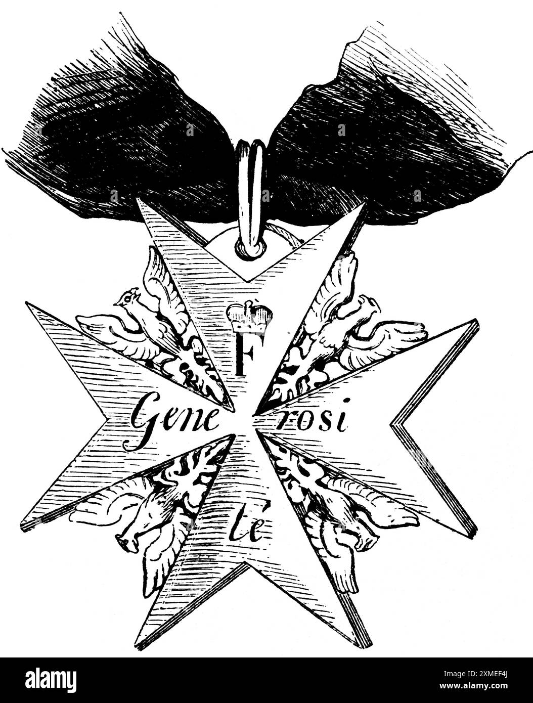 Orden de la Generosite, German Order of Nobility, inscription, royal ...