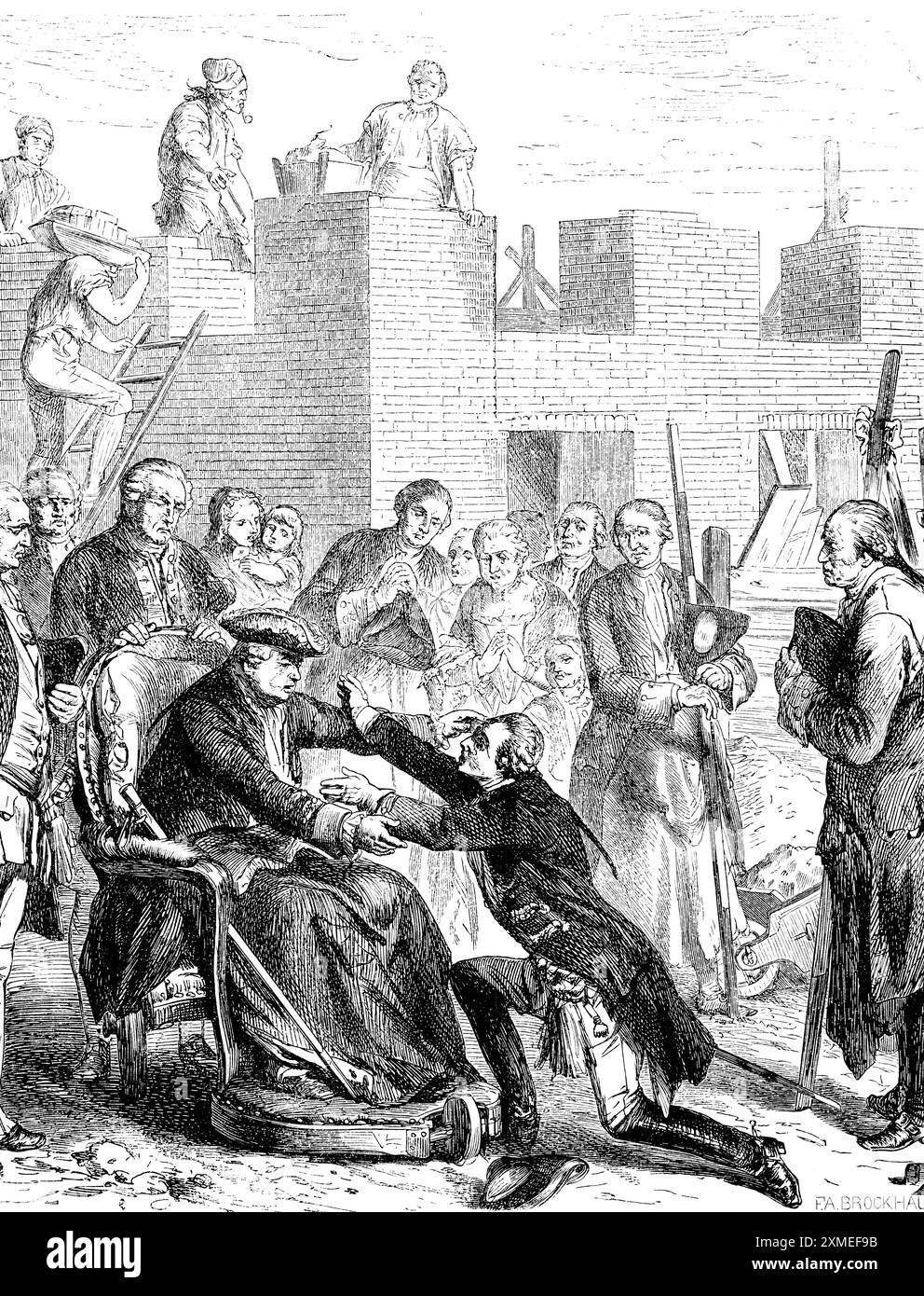 Arrival of Crown Prince Frederick at his father King Frederick William ...