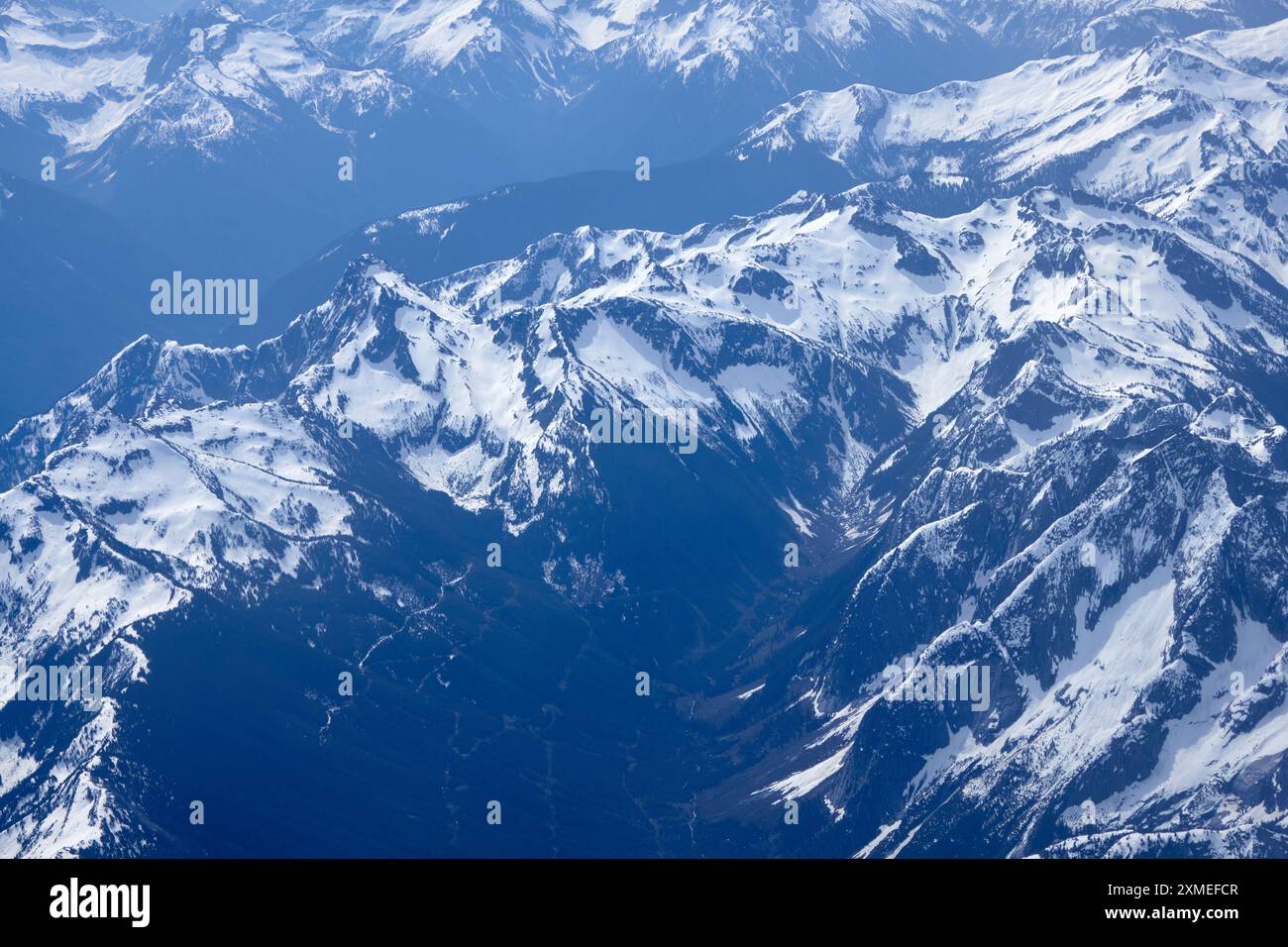 Aerial view snowy mountain range hi-res stock photography and images ...