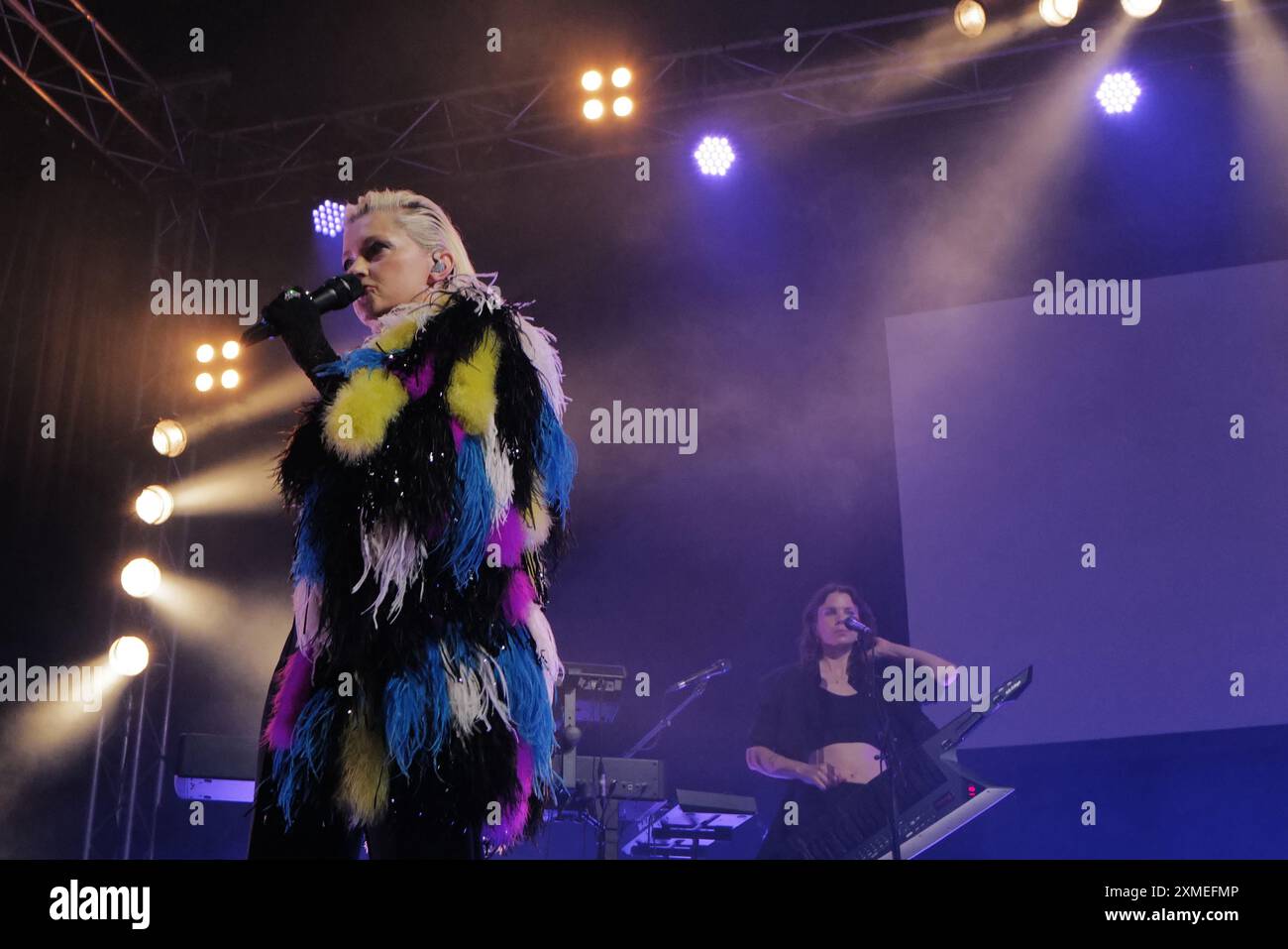 Malmesbury, England, UK. 27th July, 2024. Alison Goldfrapp performs at ...