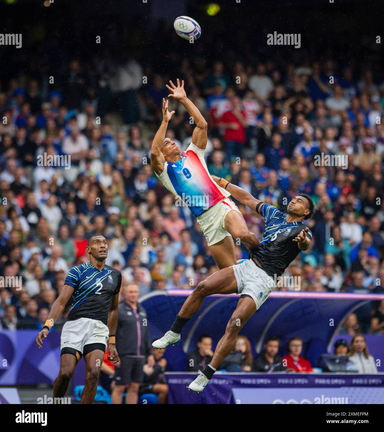 Paris, France. 27th Jul 2024. Aaron Grandidier Nkanang (France) Stephen ...