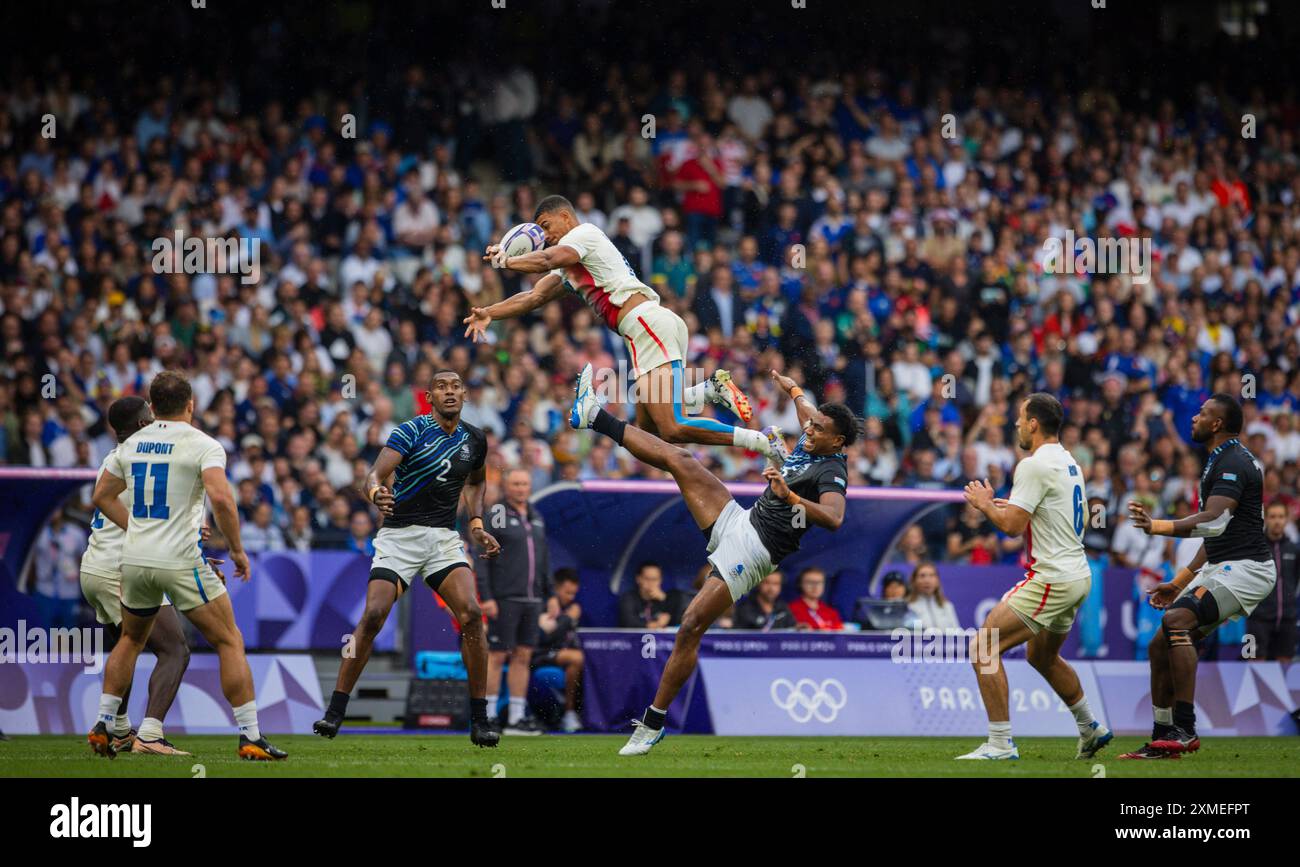 Paris, France. 27th Jul 2024. Aaron Grandidier Nkanang (France) Stephen ...
