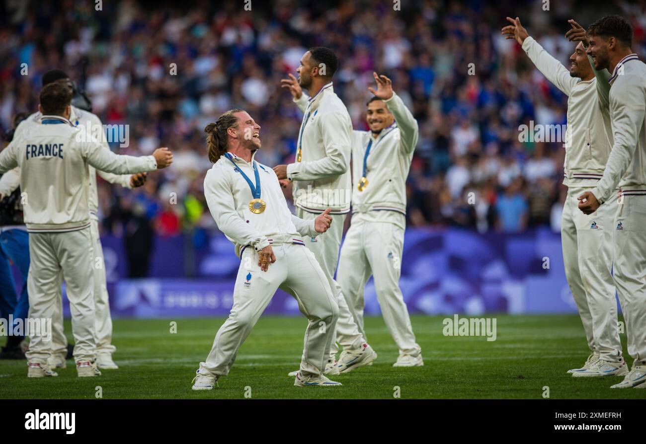 Paris, France. 27th Jul 2024. Final jubilation: Stephen Parez Edo ...