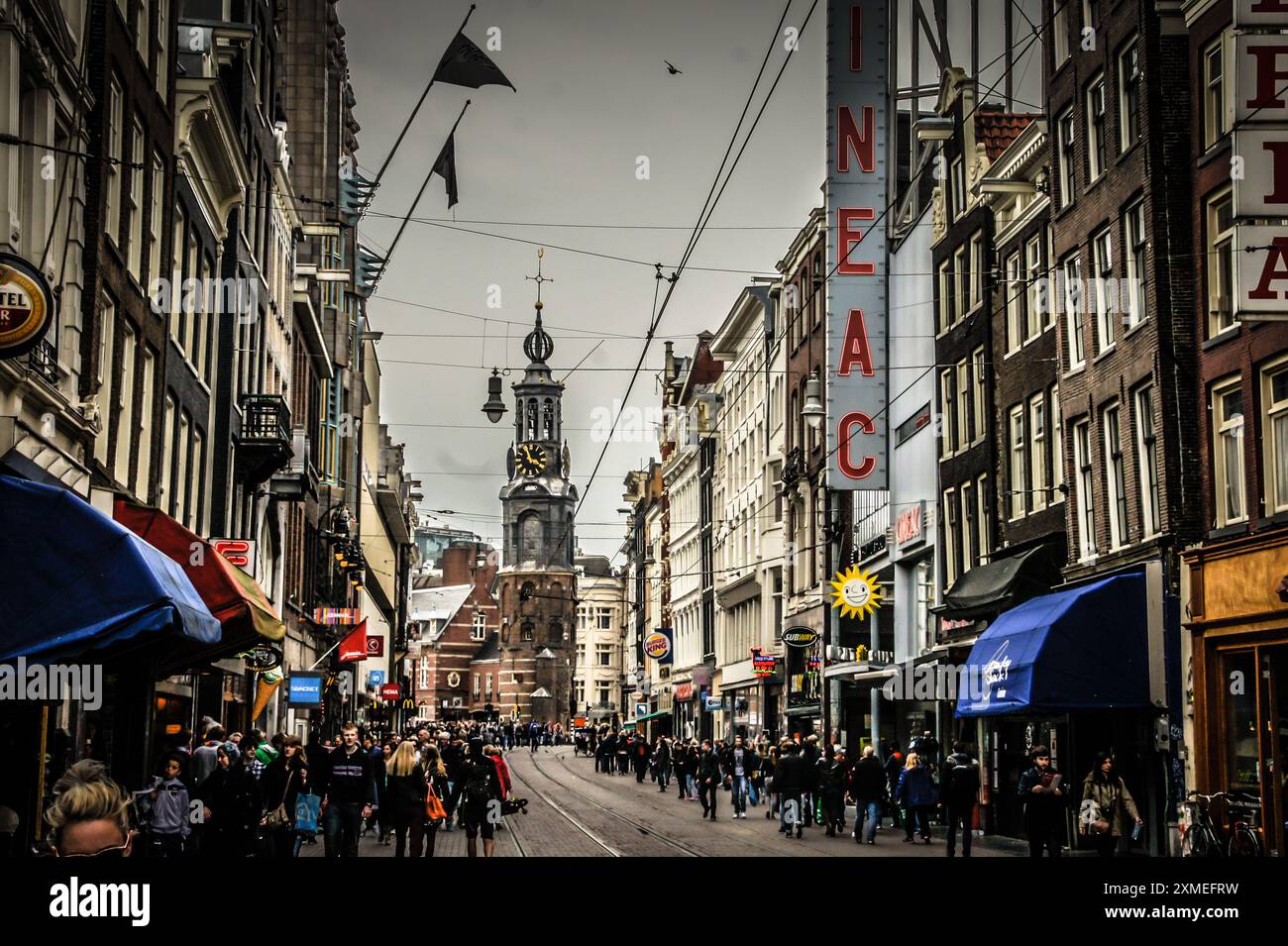 Vintage signage in Amsterdam, perhaps? The peeling paint and worn ...