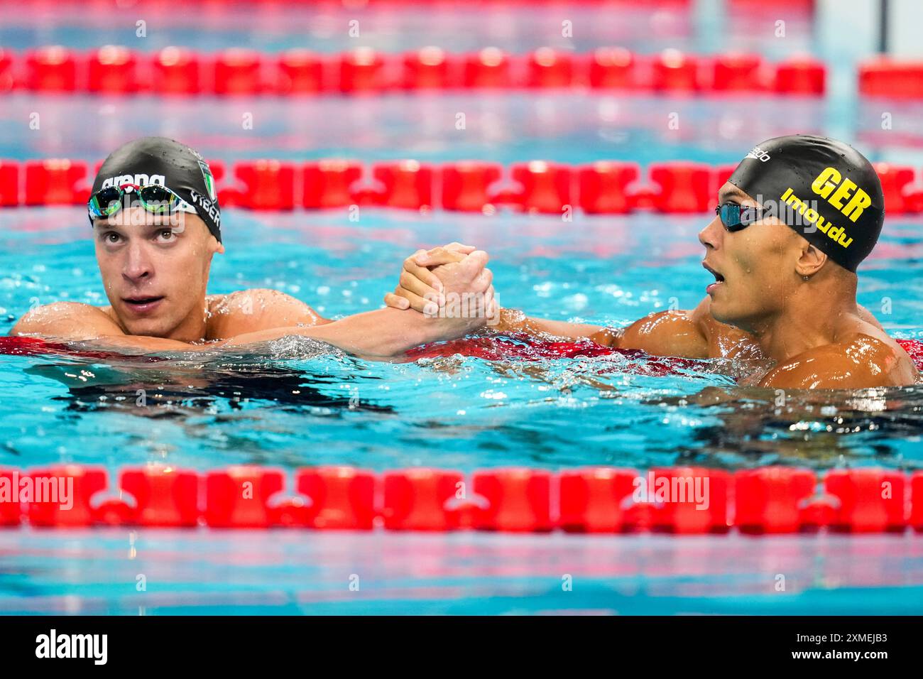 Melvin Imoudu, of Germany, and Ludovico Blu Art Viberti, of Italy ...