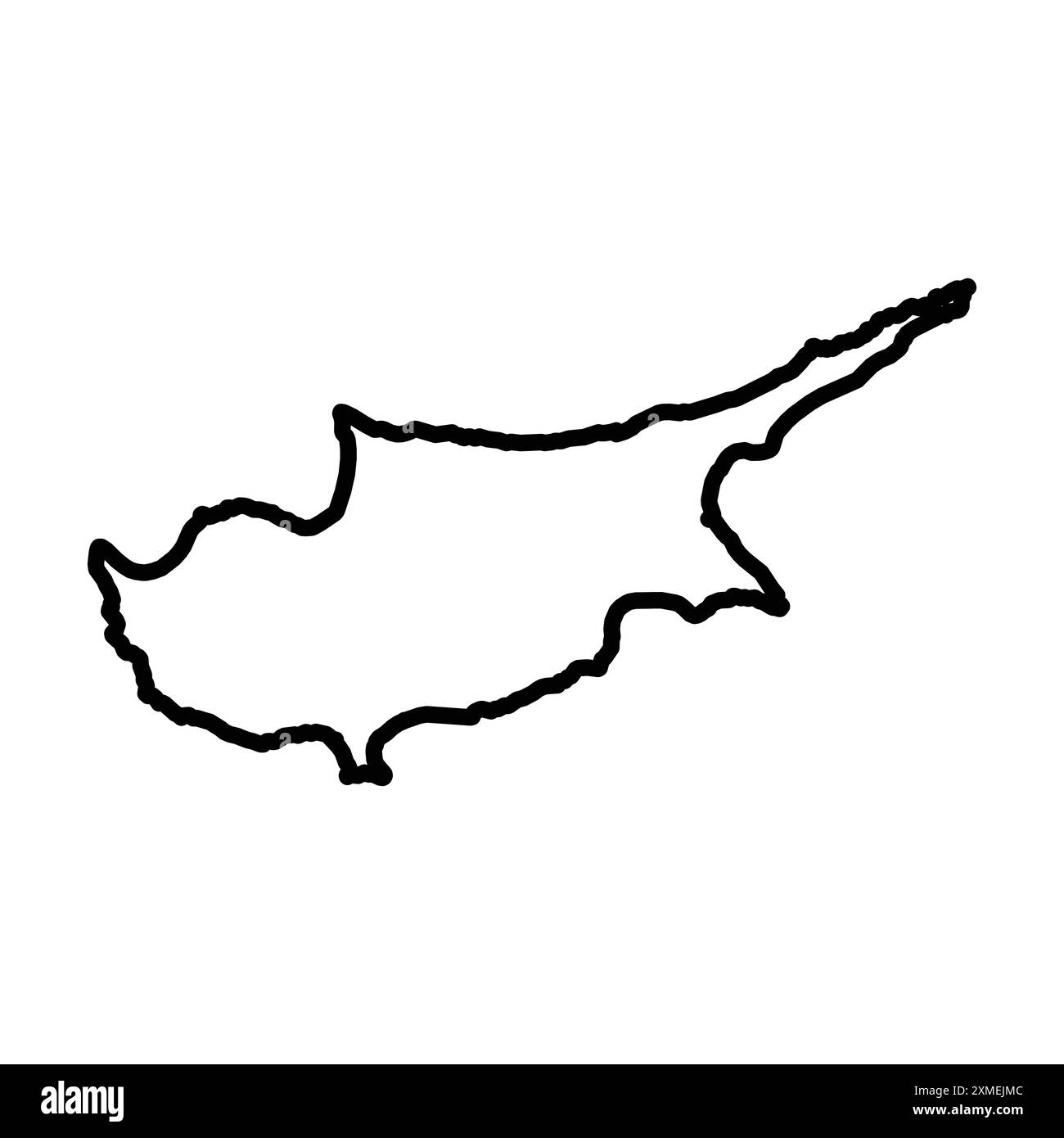 Cyprus Map Icon Set In Thin Line Outline Style And Linear Vector Sign Stock Vector Image And Art 1411