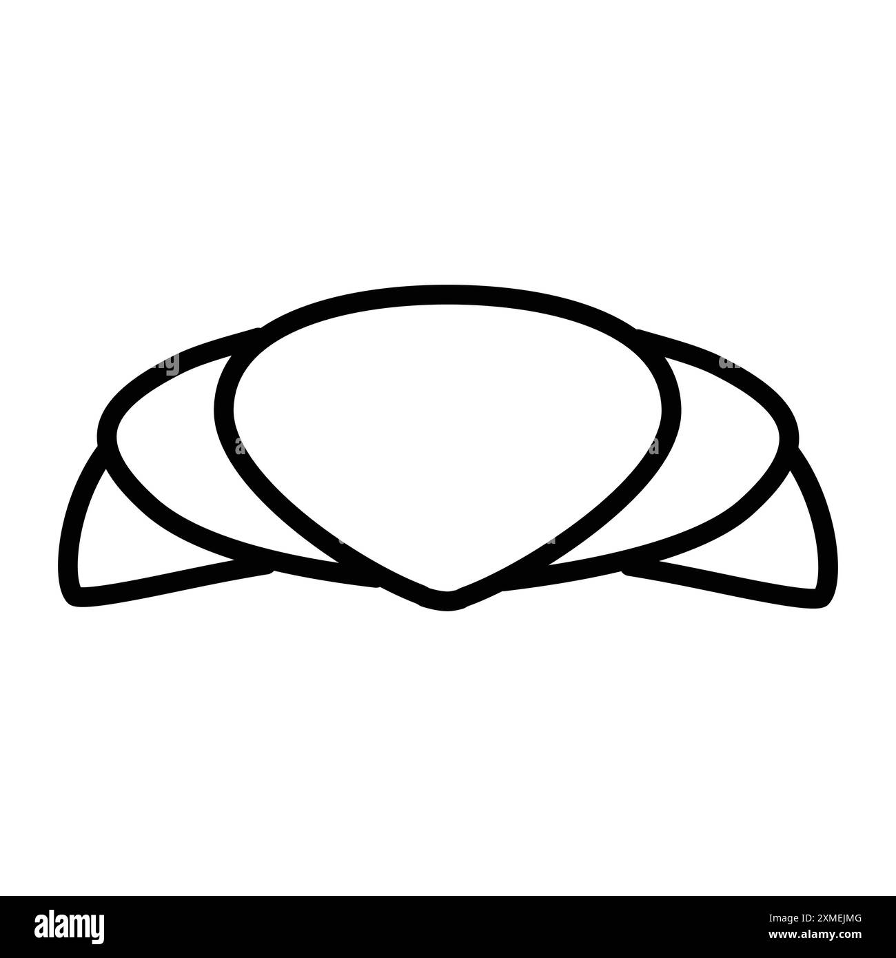 Croissant icon set in thin line outline style and linear vector sign Stock Vector Image & Art ...