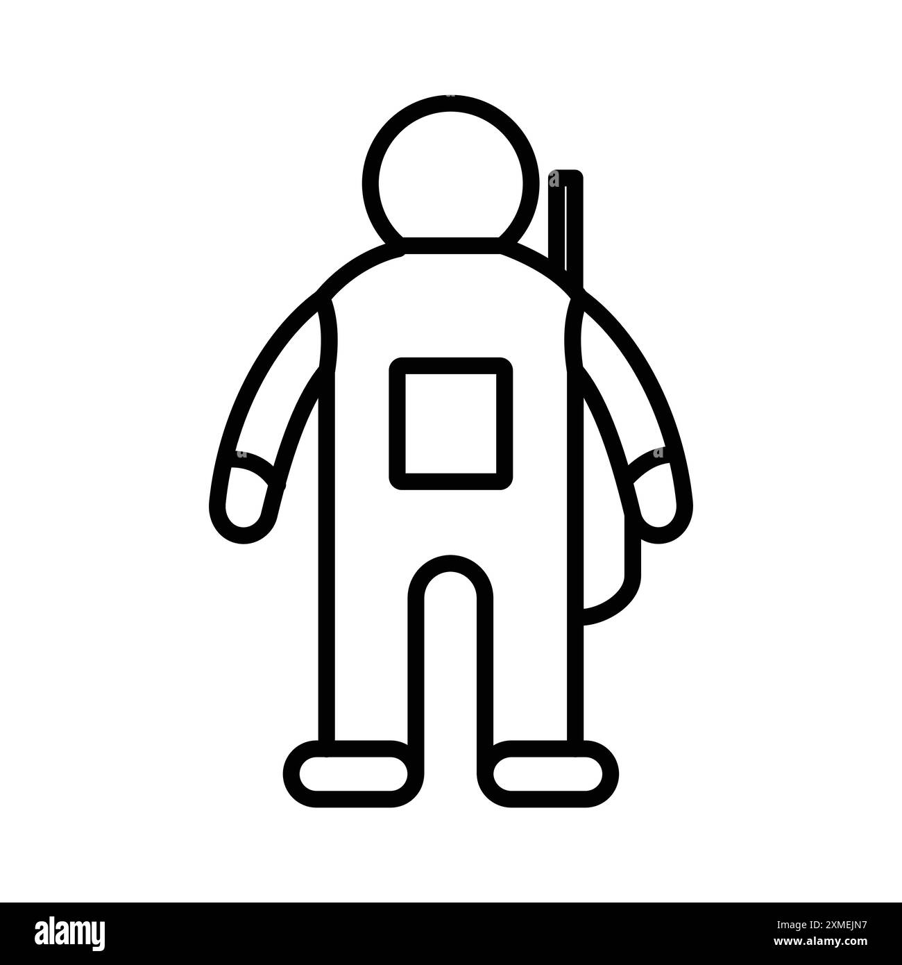 Cosmonaut icon set in thin line outline style and linear vector sign Stock Vector Image & Art ...