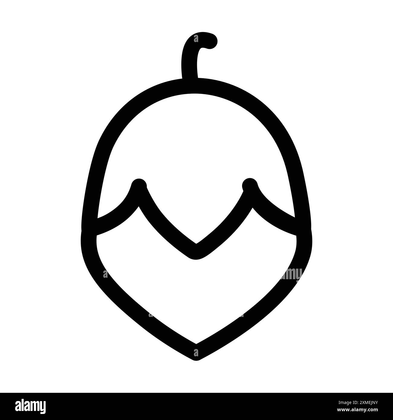 Hazelnut icon set in thin line outline style and linear vector sign ...