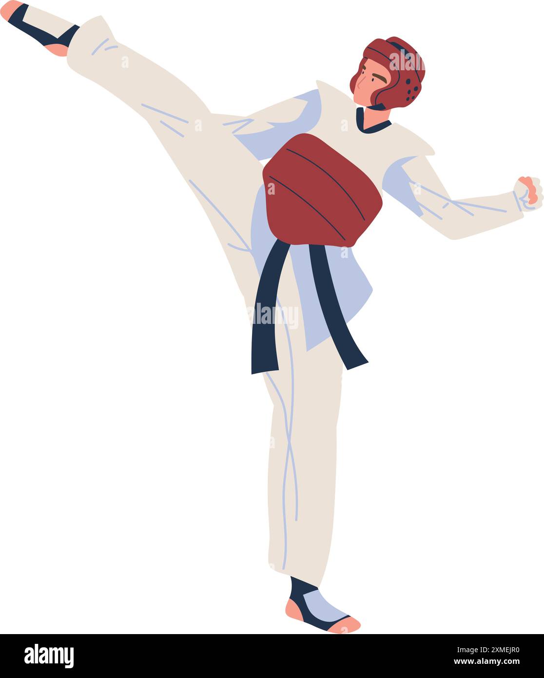 taekwondo fighter in kimono Stock Vector Image & Art - Alamy