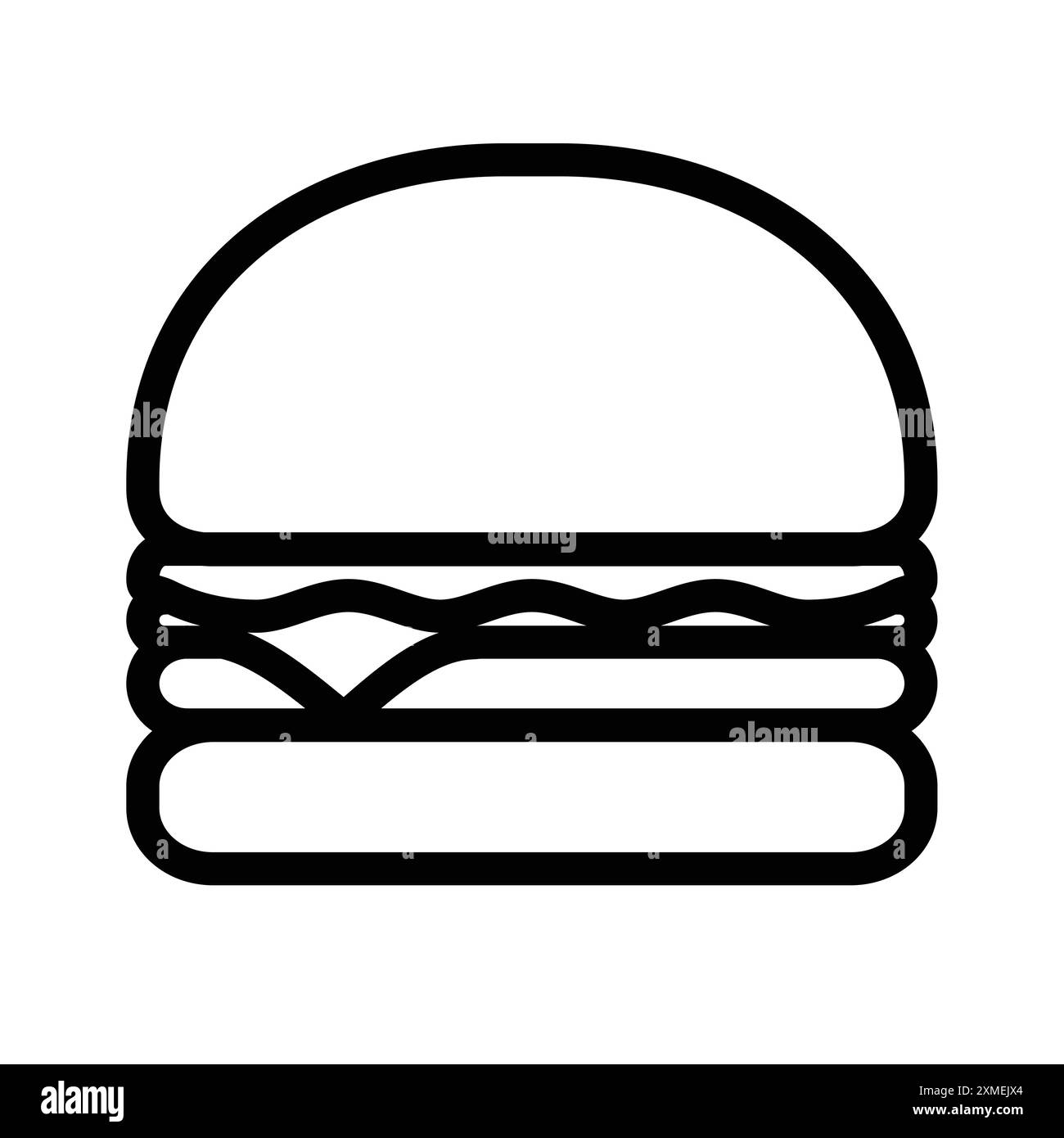 Hamburger Icon Set In Thin Line Outline Style And Linear Vector Sign Stock Vector Image And Art