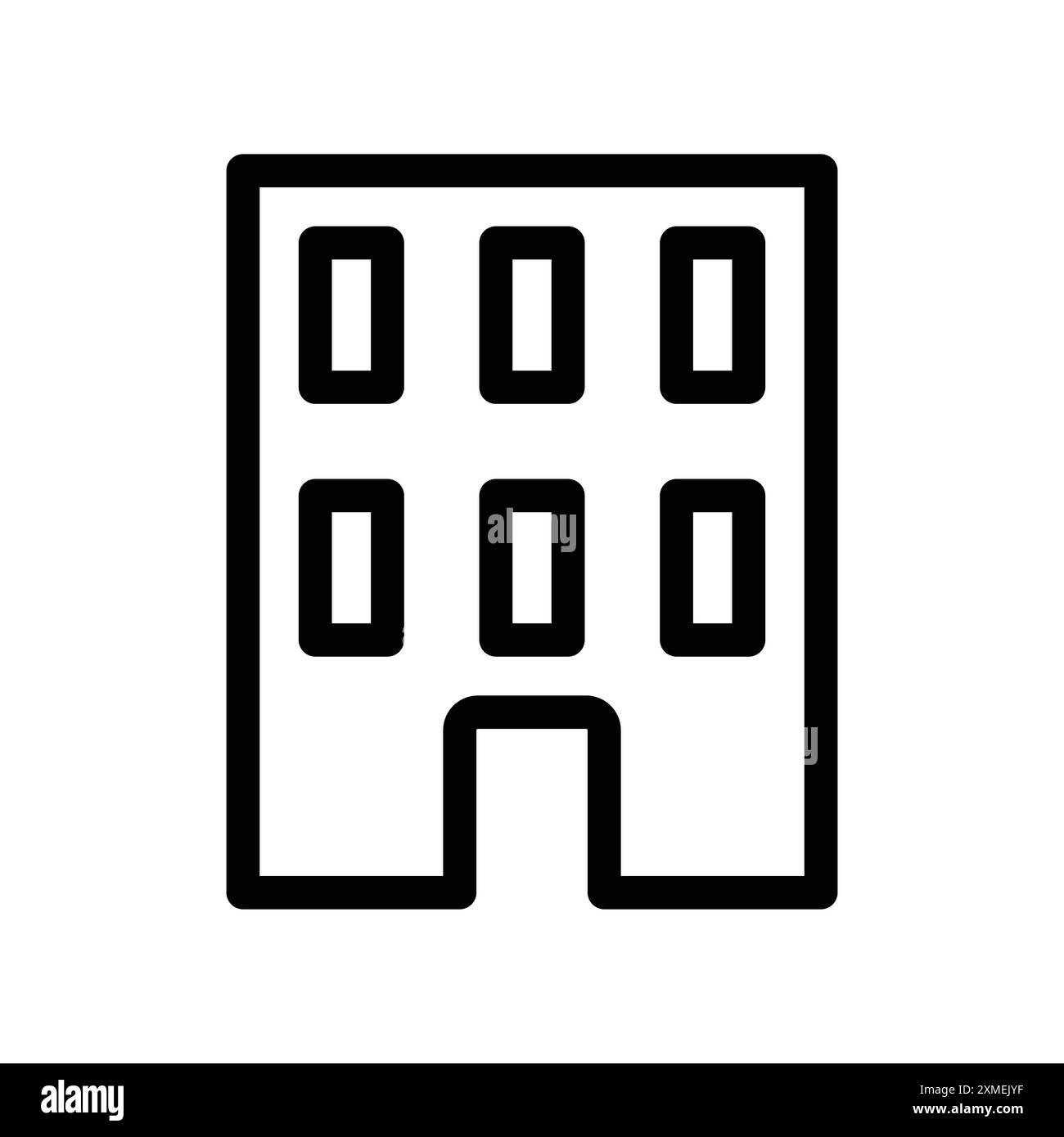 Office building icon set in thin line outline style and linear vector sign Stock Vector Image ...