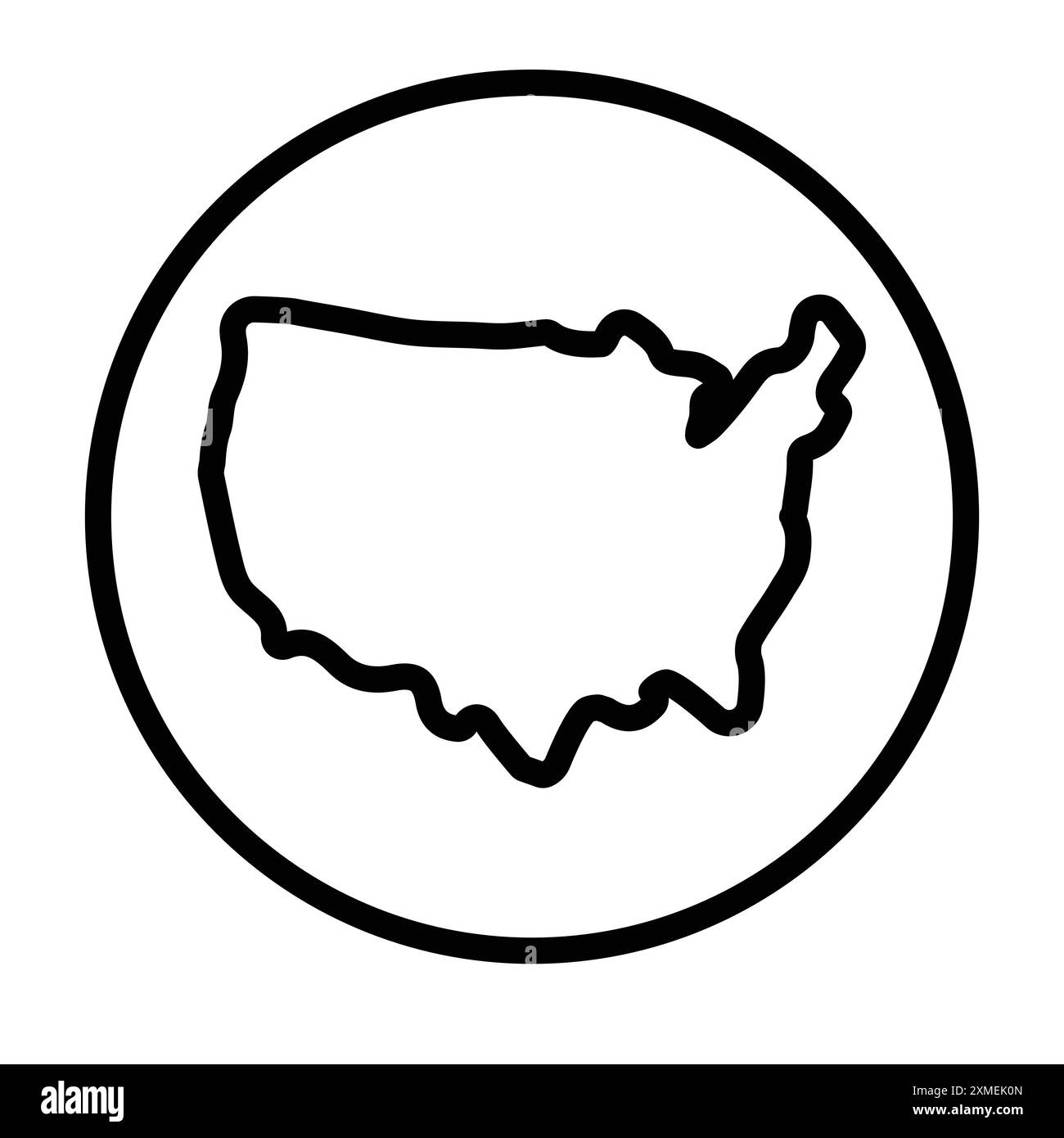 USA Map icon set in thin line outline style and linear vector sign Stock Vector Image & Art - Alamy