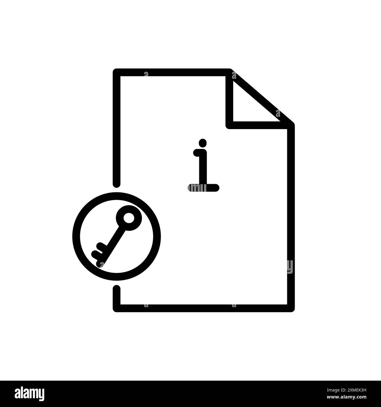 Key Information Icon Set In Thin Line Outline Style And Linear Vector Sign Stock Vector Image