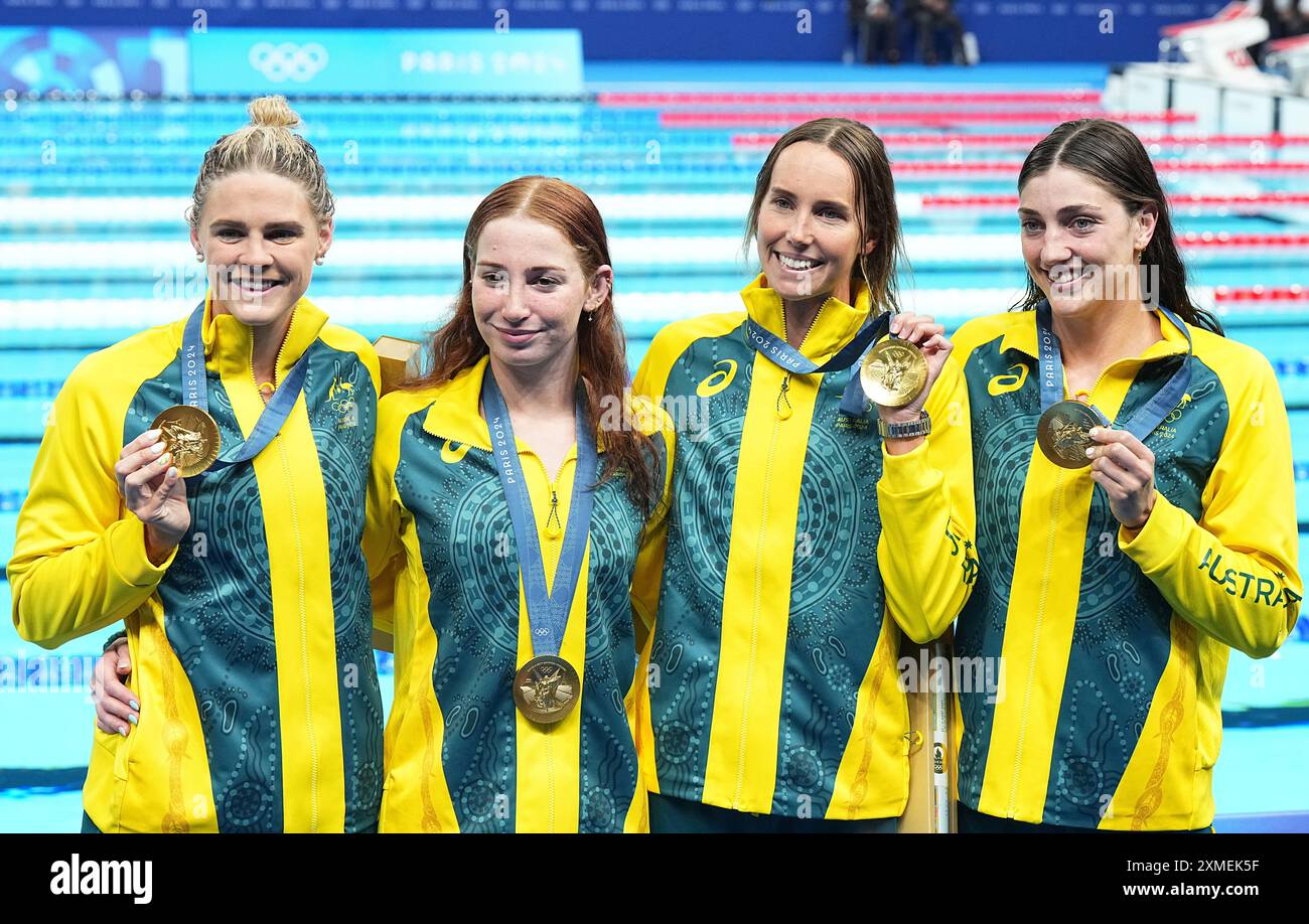 Paris France 27th July 2024 Olympia Paris 2024 Swimming Paris La