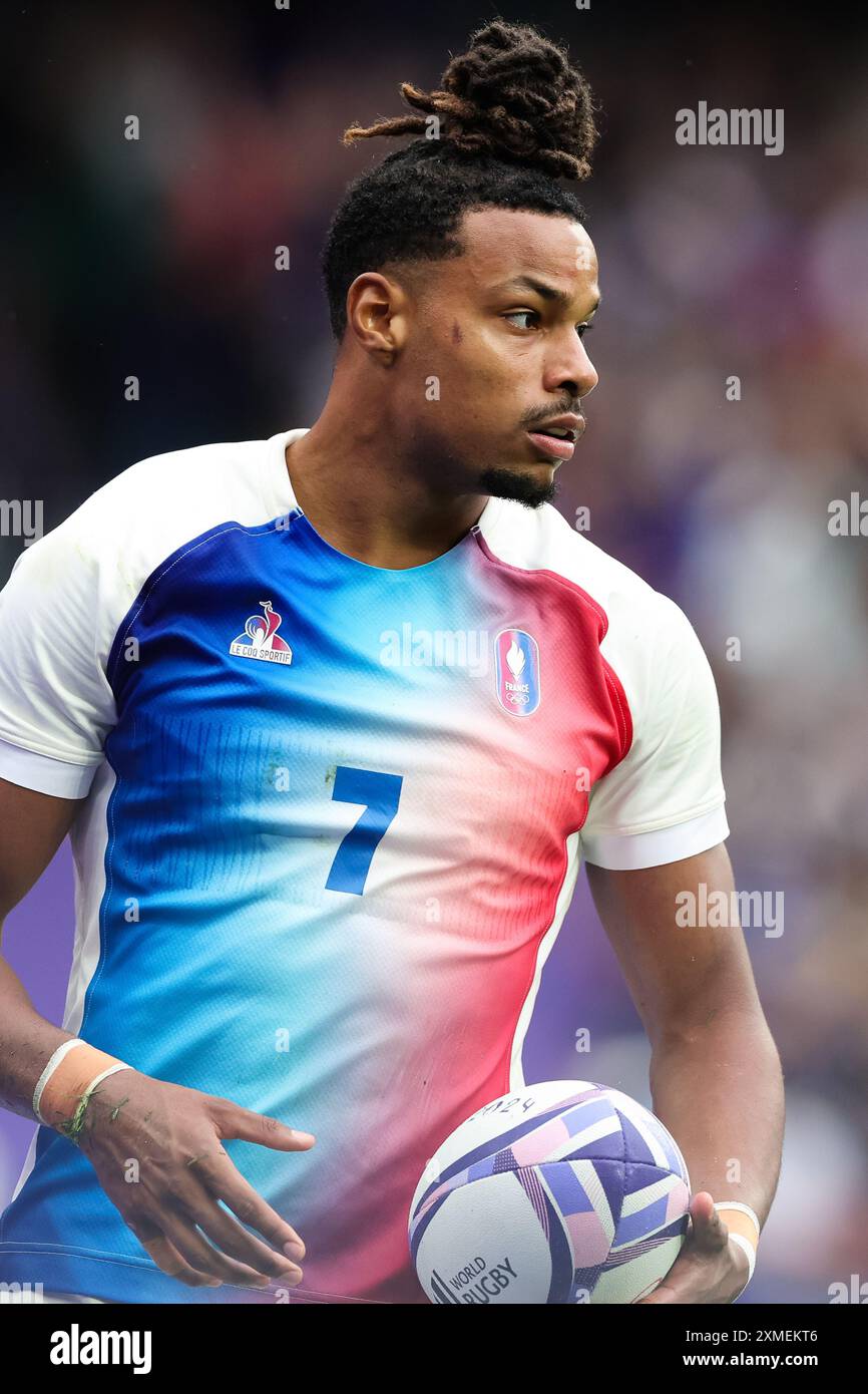 Paris, France, 27 July, 2024. Jefferson-Lee Joseph (7) of Team France ...