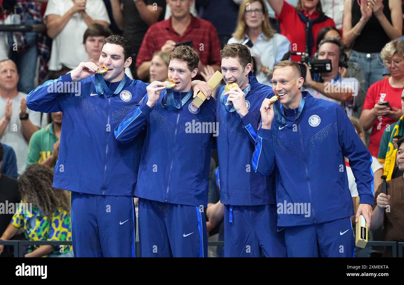 Paris, France. 27th July, 2024. Olympics, Paris 2024, Swimming, Paris ...