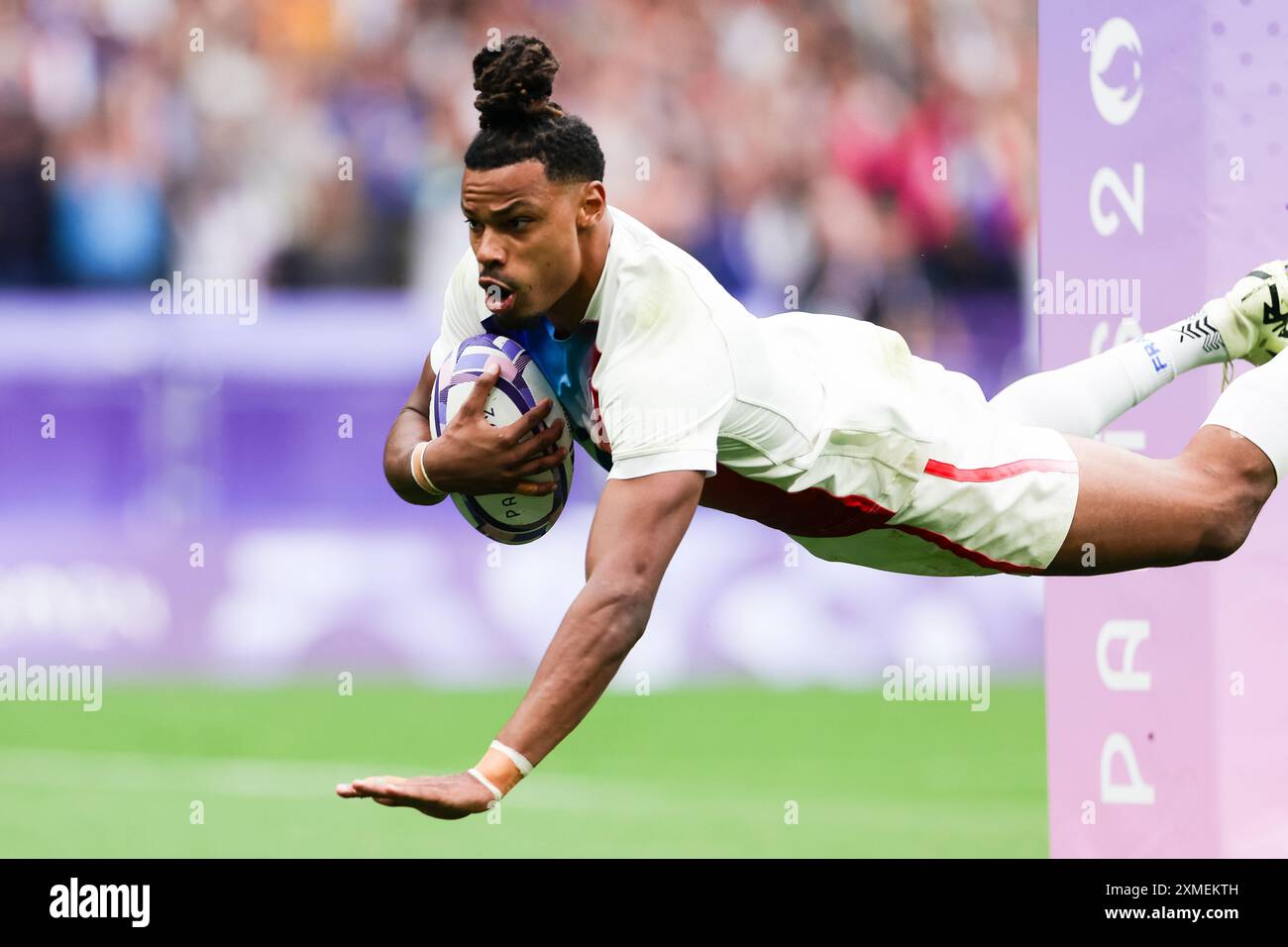 Paris, France, 27 July, 2024. Jefferson-Lee Joseph (7) of Team France ...