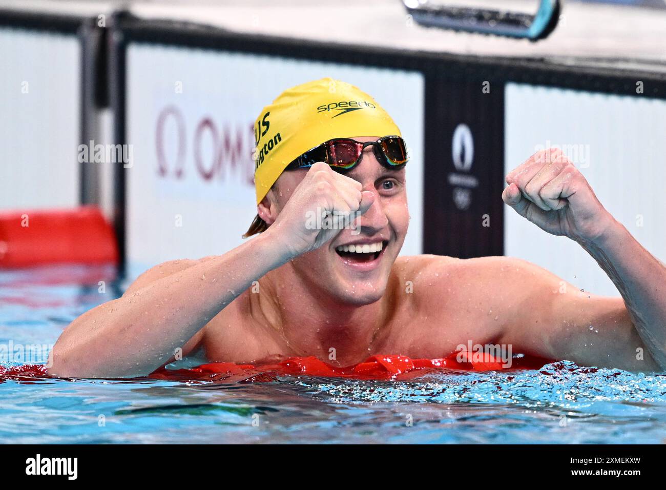 Paris, France. 27th July, 2024. Australian swimmer Elijah Winnington ...