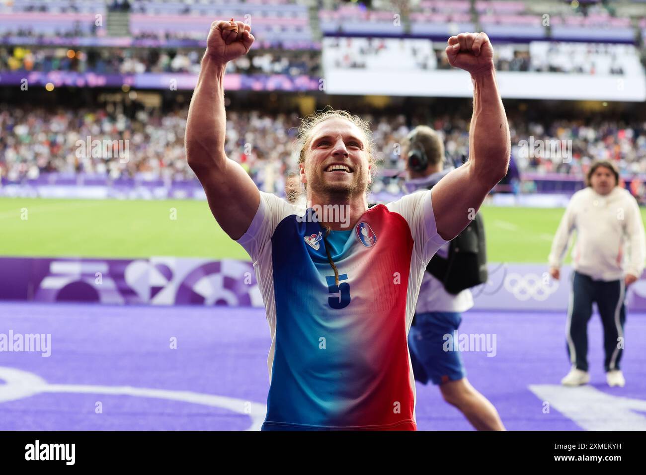 Paris, France, 27 July, 2024. Stephen Parez Edo Martin (5) of Team ...