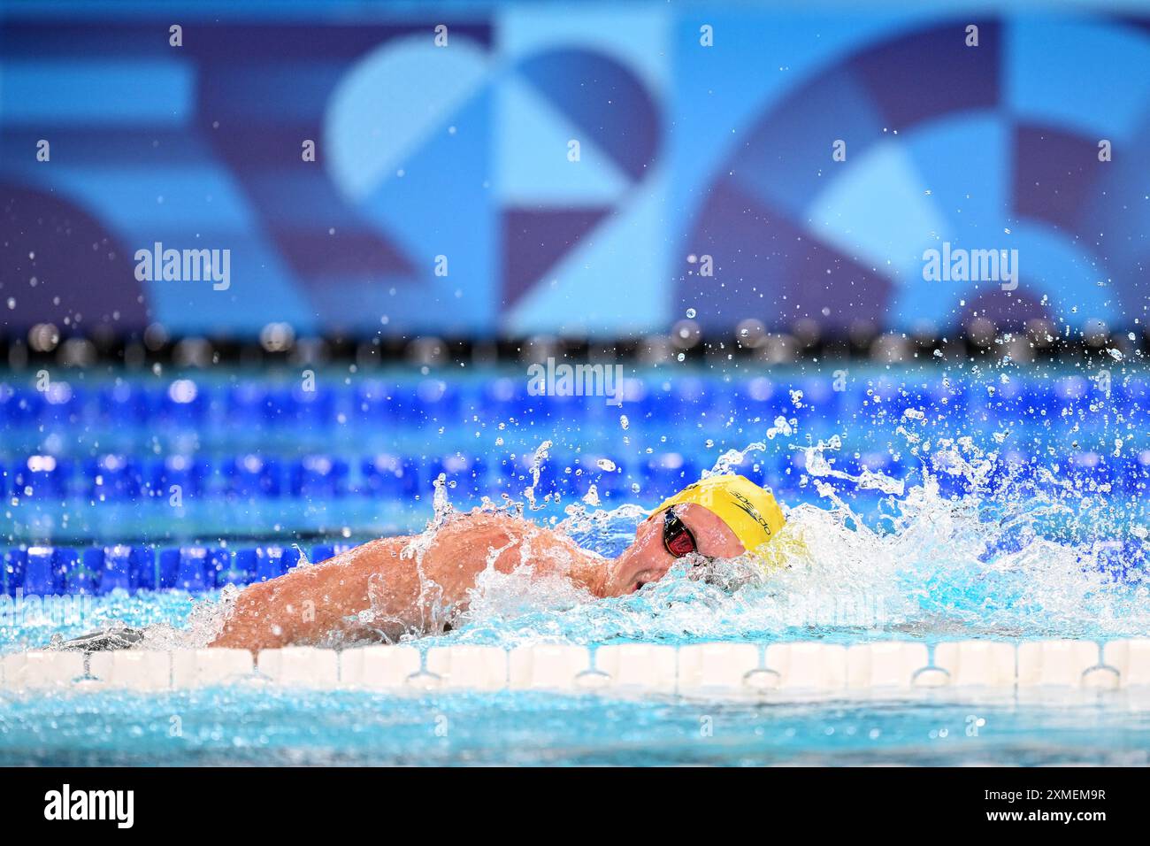 Paris, France. 27th July, 2024. Australian swimmer Elijah Winnington ...