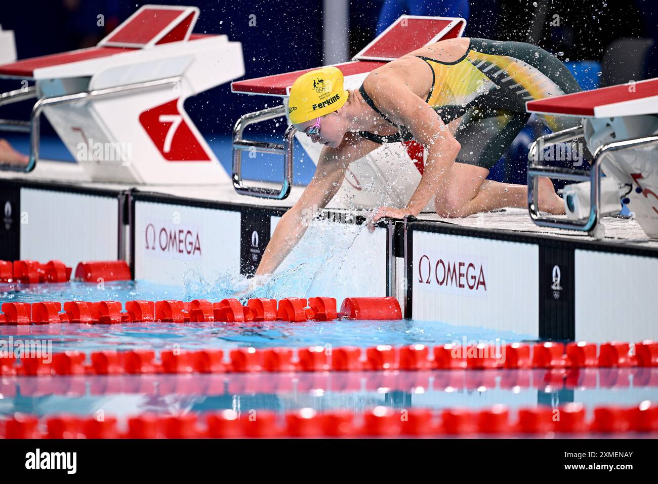 Paris, France. 27th July, 2024. Australian swimmer Alexandria Perkins ...