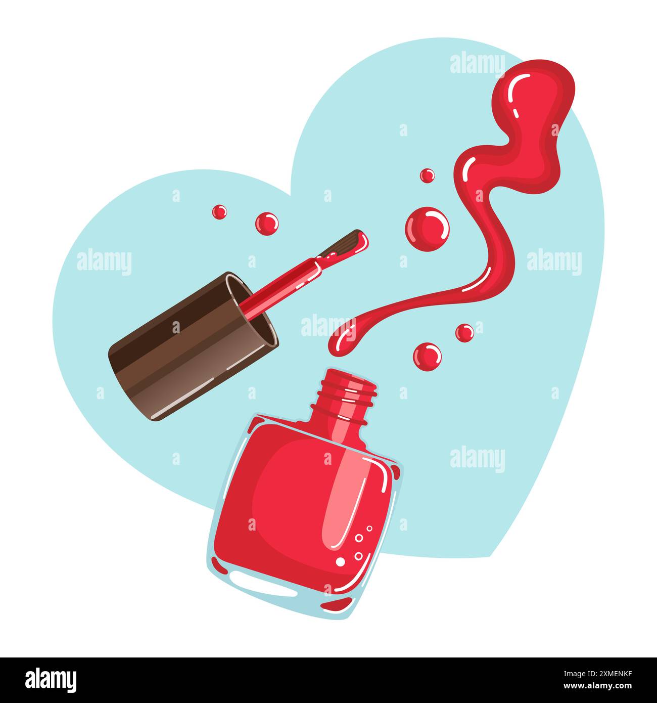 Vector illustration of a nail polish splash hi-res stock photography ...