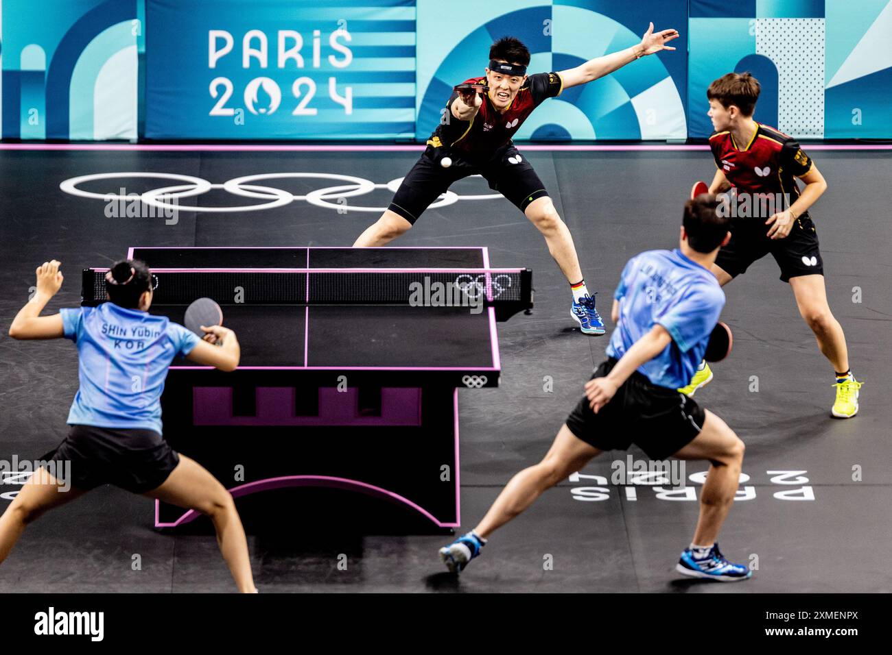QIU Dang / MITTELHAM Nina (GER) vs. LIM Jonghoon / SHIN Yubin (KOR) im ...