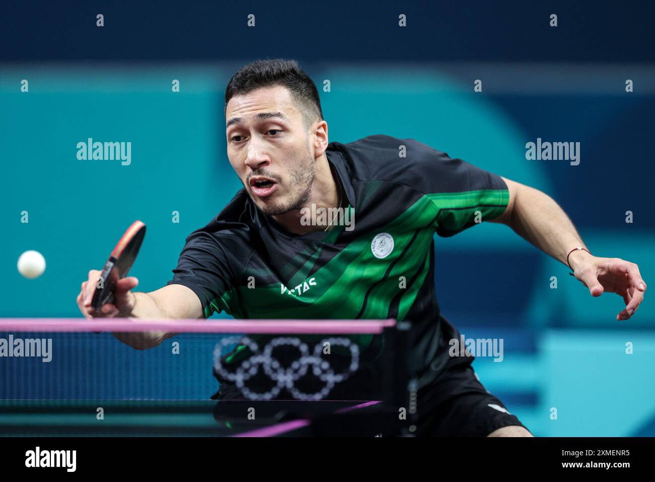 Pariz, Francuska. 27th July, 2024. Table tennis player of Algeria Mehdi ...