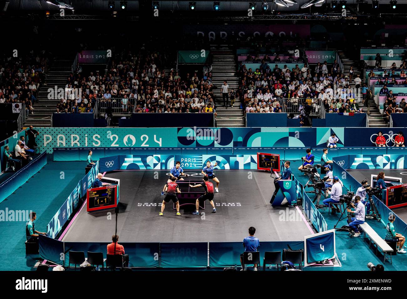 QIU Dang / MITTELHAM Nina (GER) vs. LIM Jonghoon / SHIN Yubin (KOR) im ...