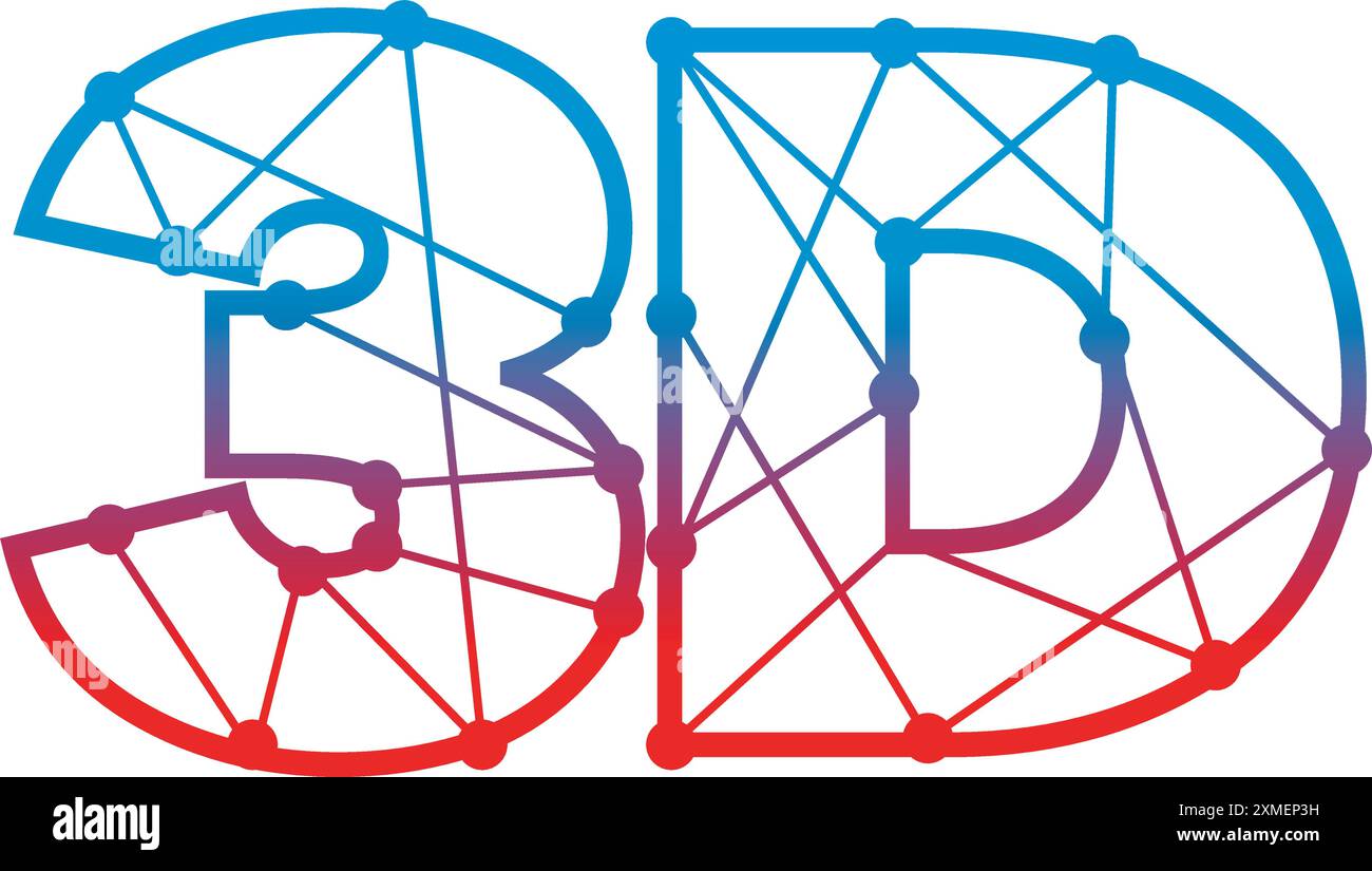 Volume letter 3d vector Cut Out Stock Images & Pictures - Alamy