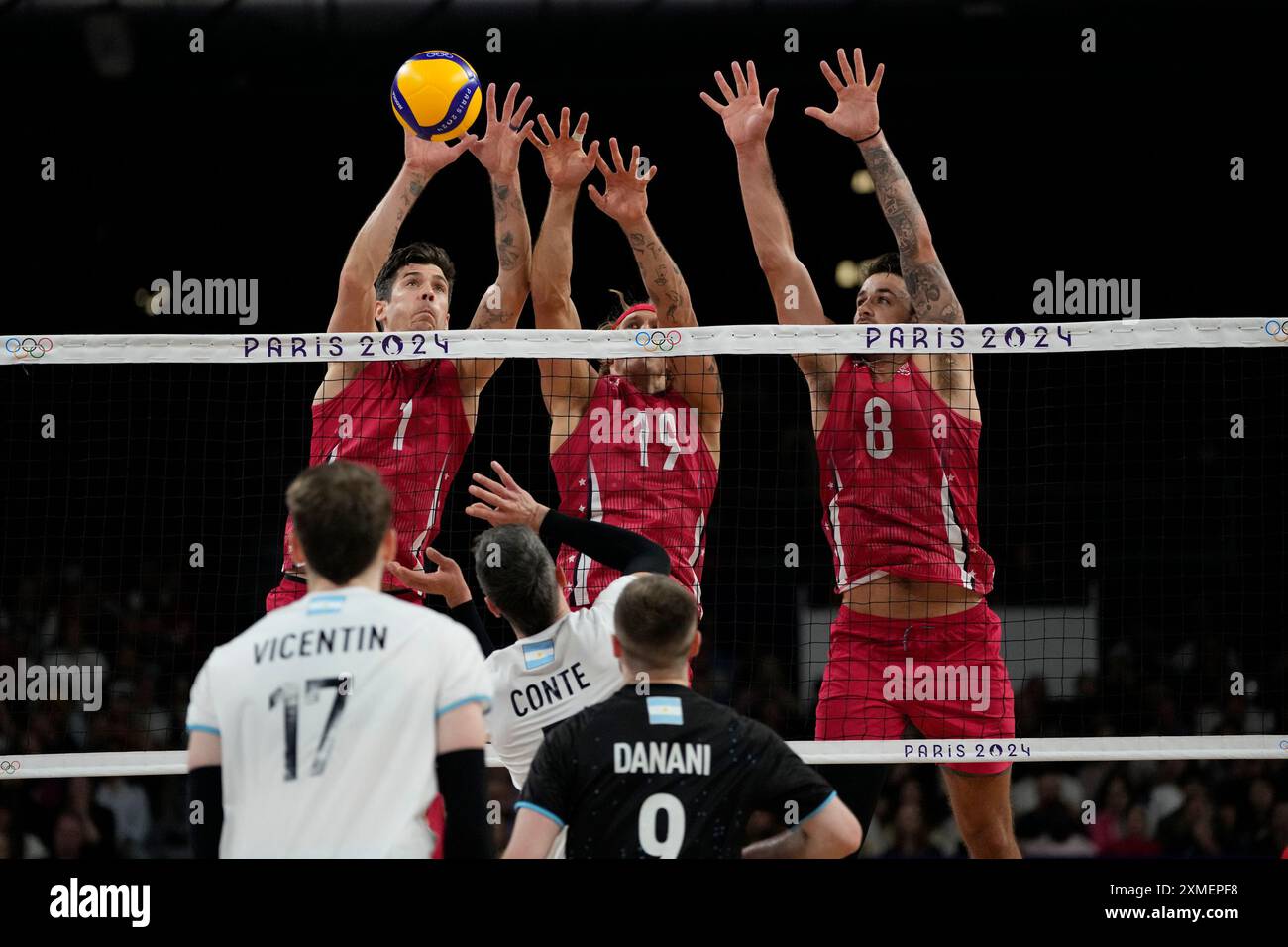 Left Matthew Anderson, Taylor Averill, and Torey Defalco, block the ...