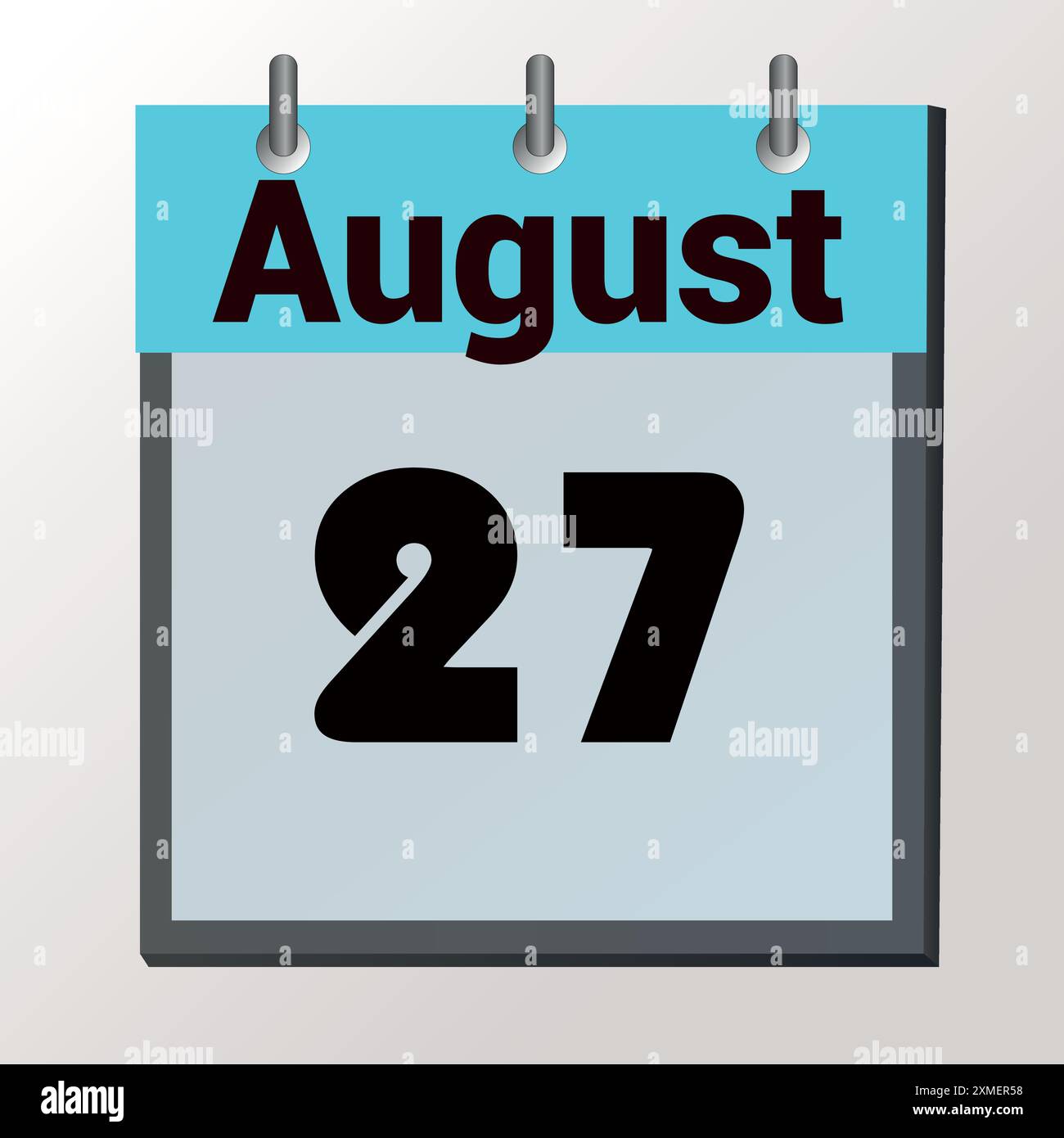 day on the calendar, vector image format, August 27 Stock Vector Image ...