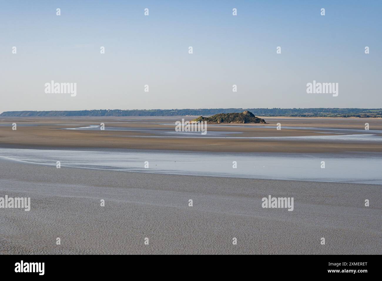 The Bay of Saint Michael's Mount and Tombelaine, Normandy, France Stock ...