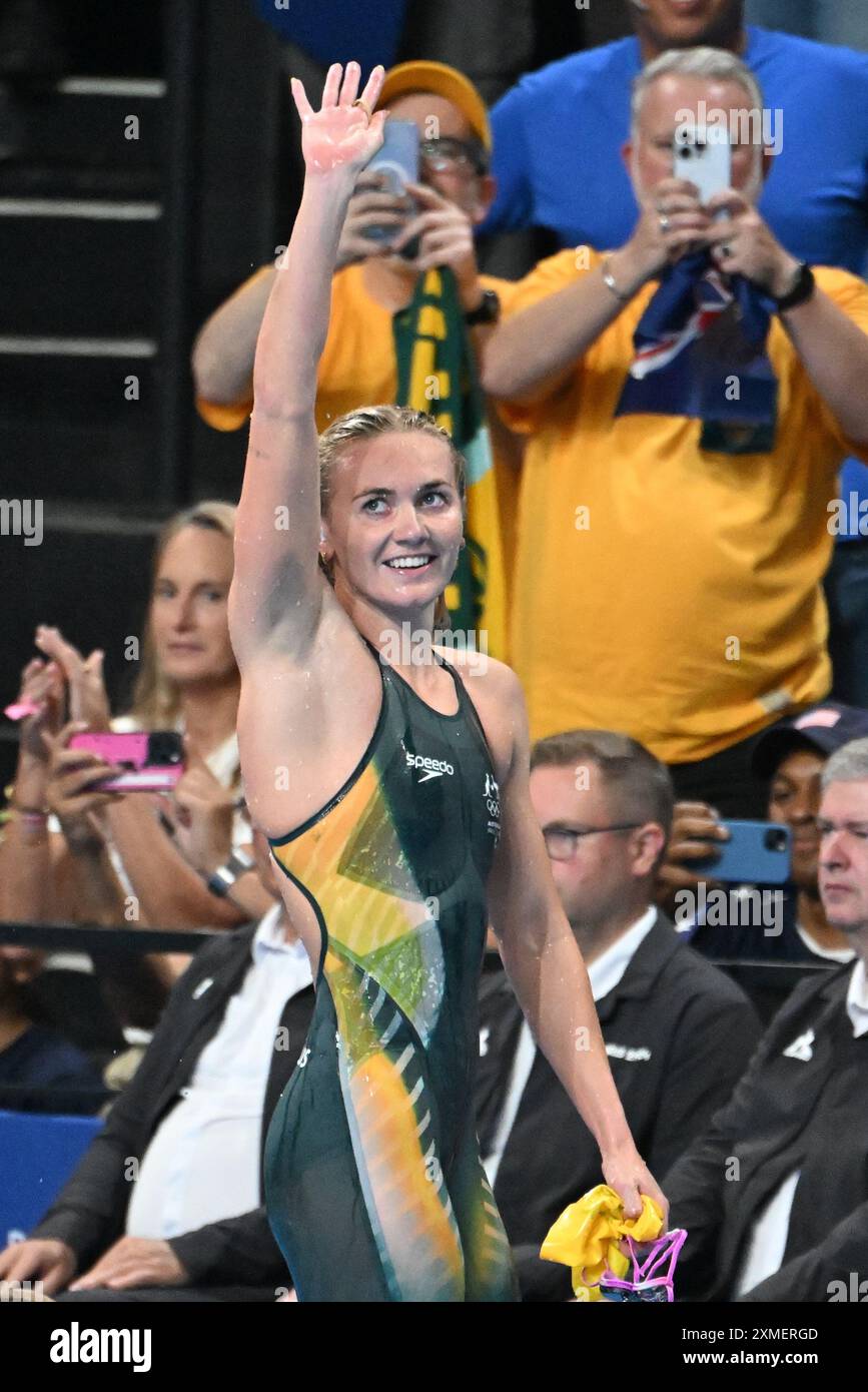 27th July 2024; Paris Olympic Games, Paris, France, Day 2; Swimming, Aquatics Centre, Arena De ...